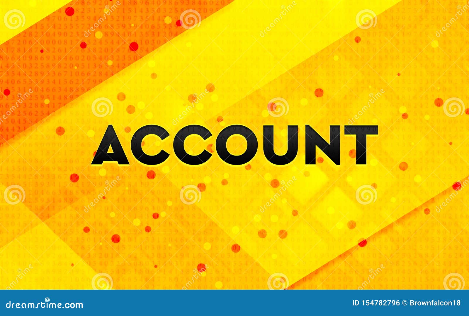 Account Abstract Digital Banner Yellow Background Stock Illustration ...