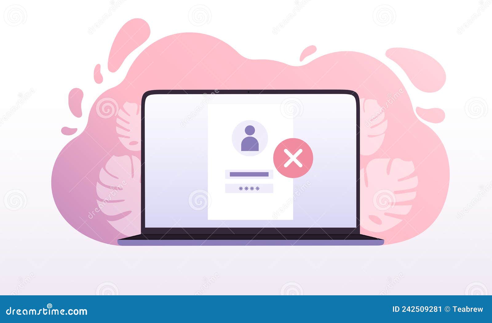 Account Access. Vector Illustration in Flat Design. Stock Illustration ...