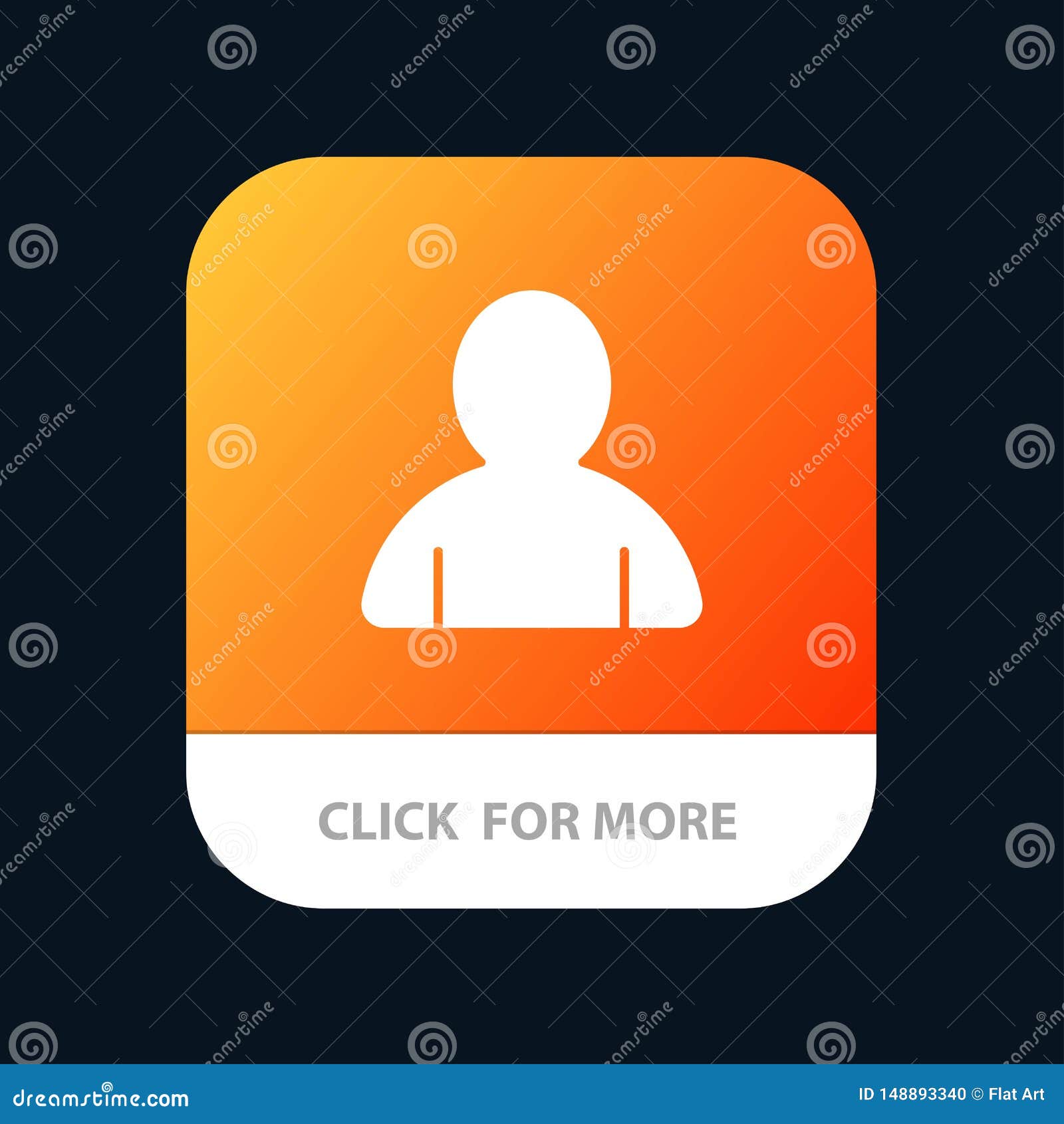Account, Avatar, User Mobile App Button. Android and IOS Glyph Version ...