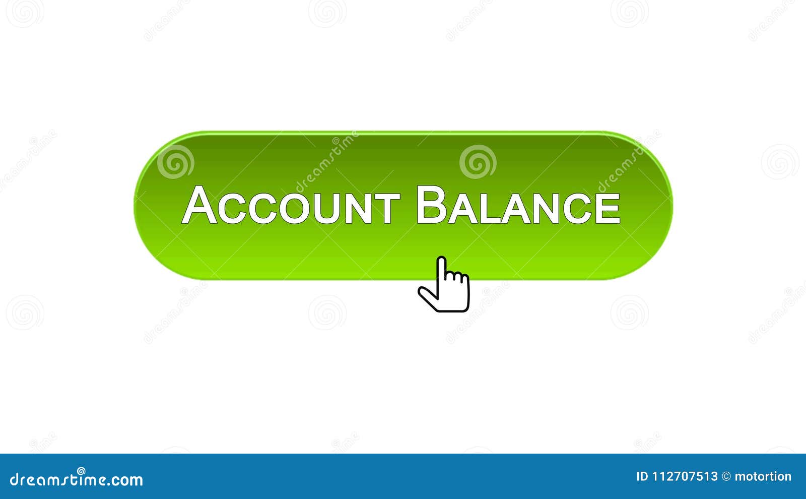 Account Balance Web Interface Button Clicked with Mouse, Green Color ...
