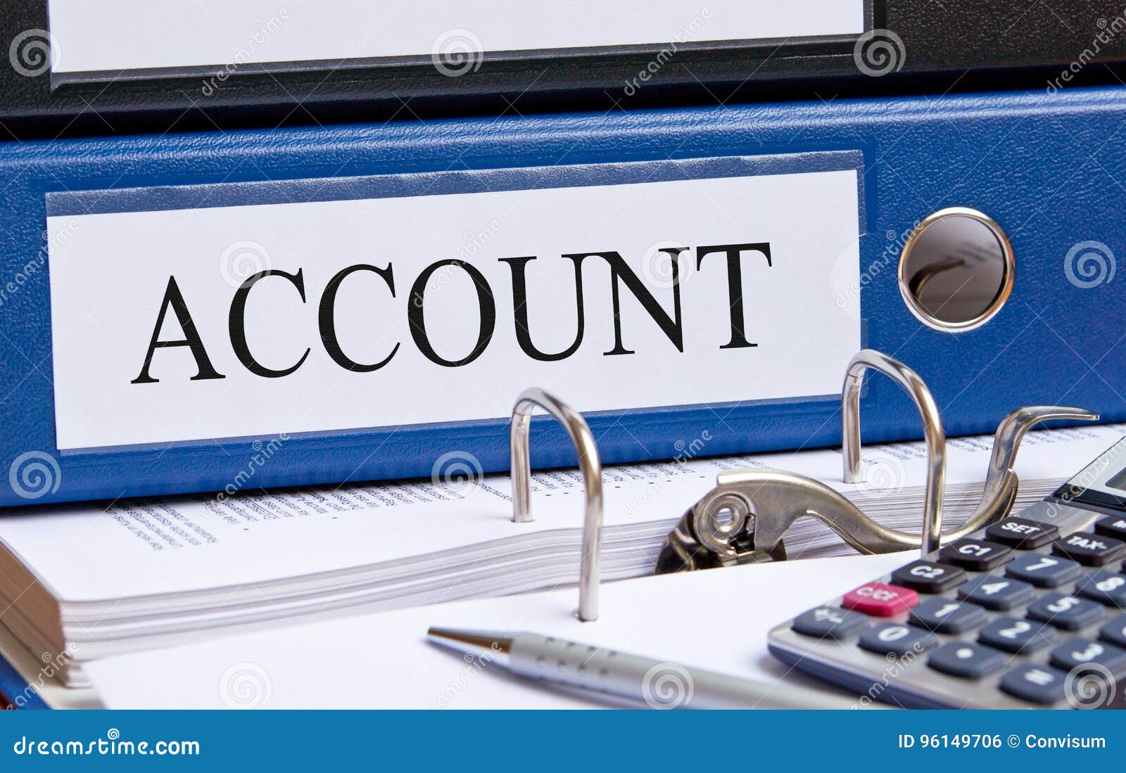 Account Binder on Desk in the Office Stock Photo - Image of desk ...