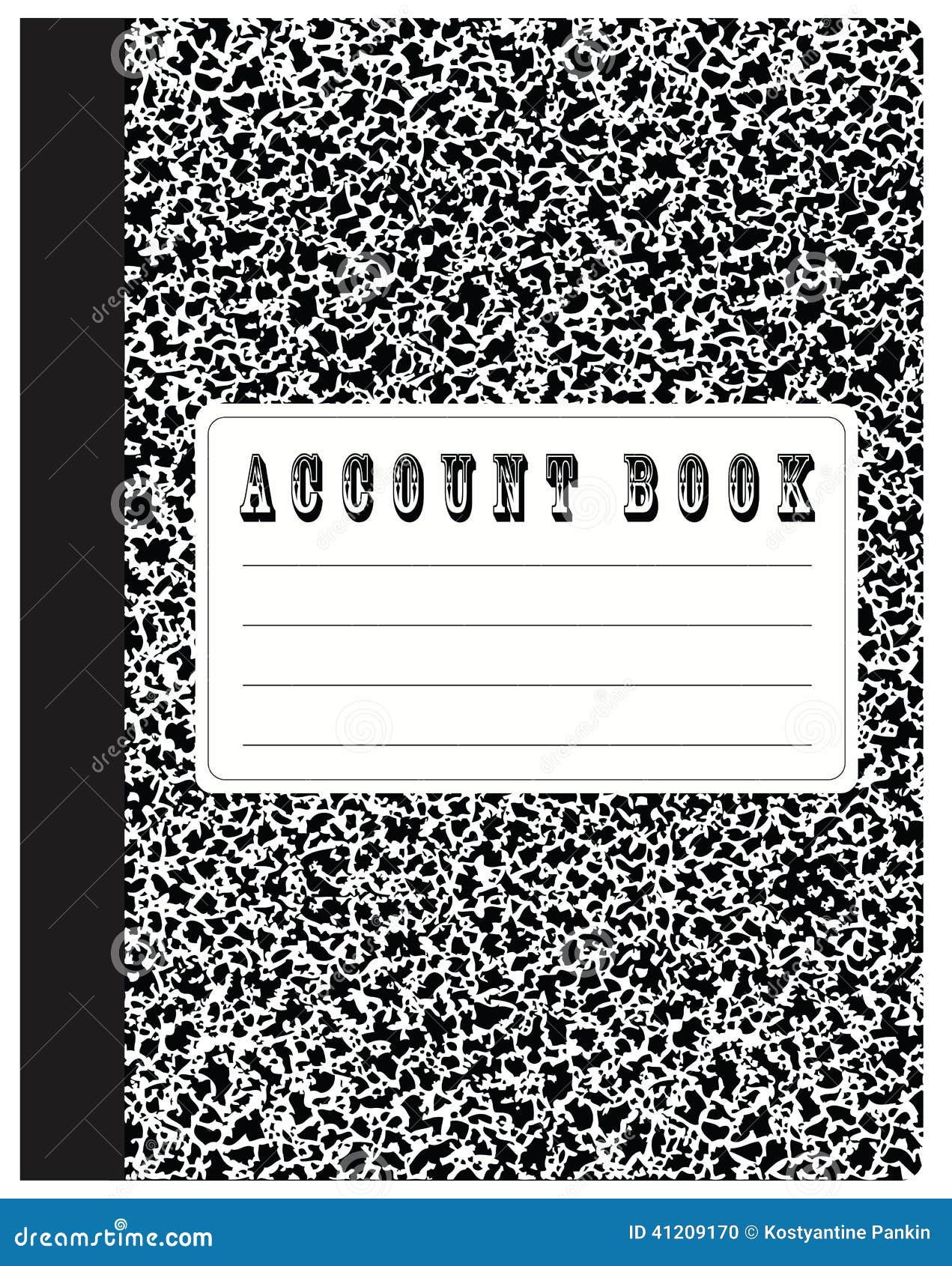 Account book stock vector. Illustration of workbook, ledger - 41209170