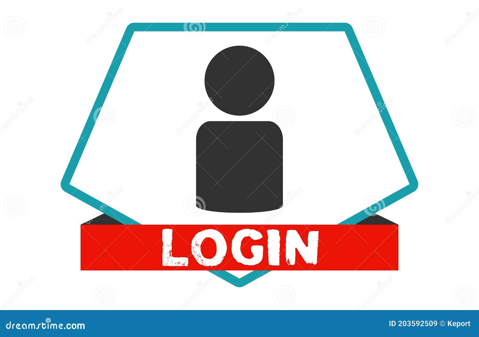 Account Button Blue Red: Login Stock Illustration - Illustration of ...