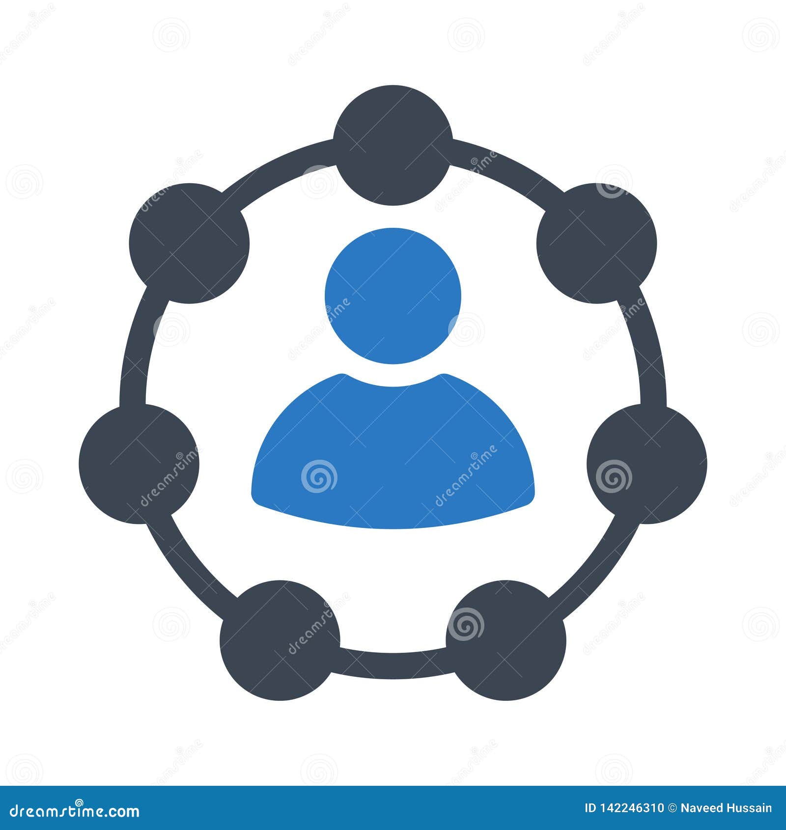Account Connection Glyph Color Flat Vector Icon Stock Illustration ...