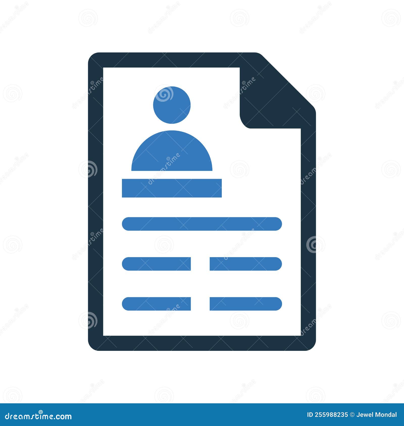 Account, Document, Profile Icon. Editable Vector Graphics Stock ...