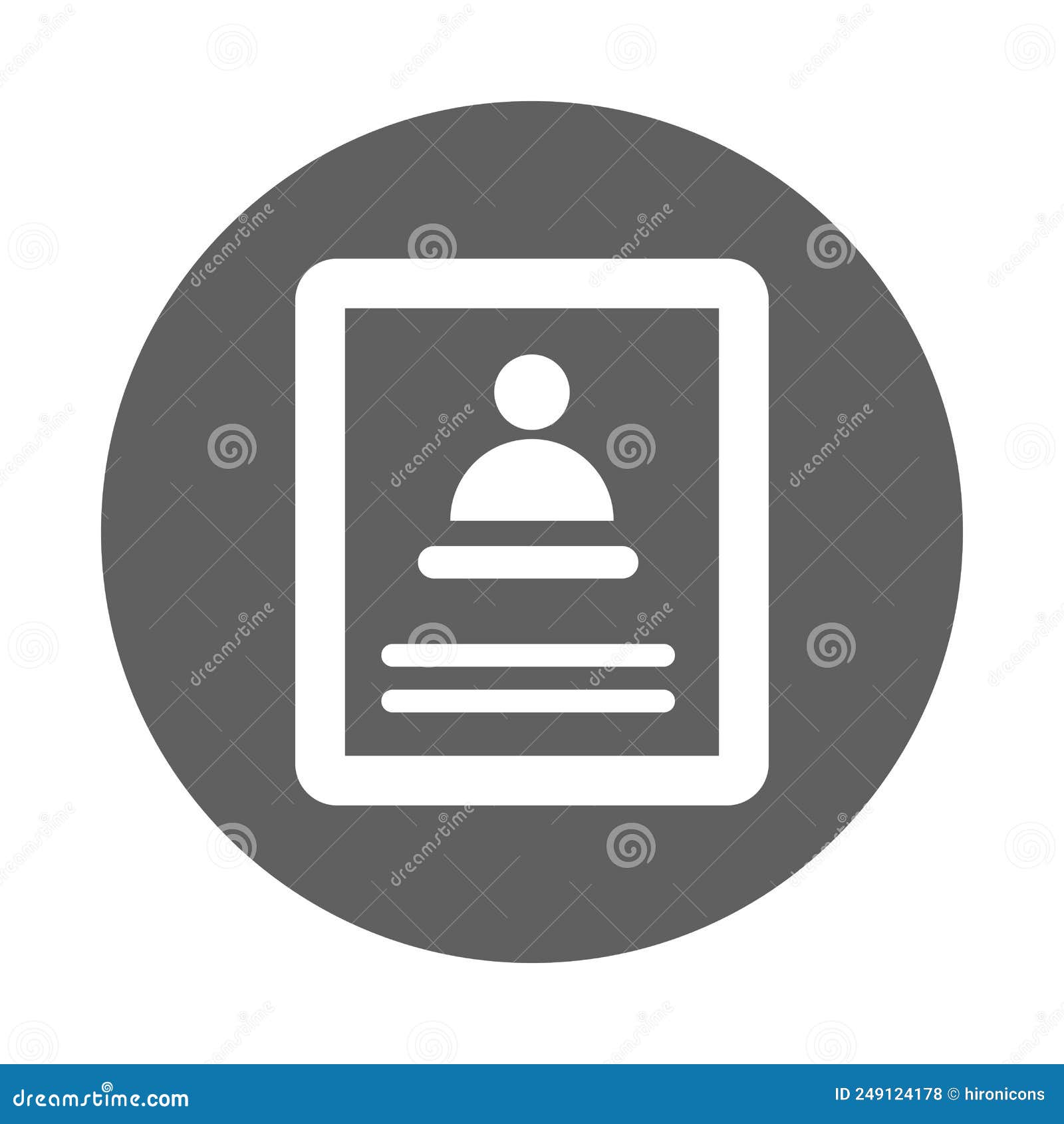 Account, Document, Profile Icon. Gray Vector Graphics Stock Vector ...