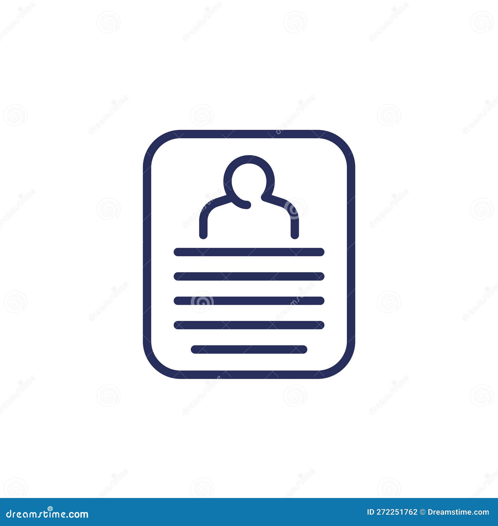 Account Info or Personal Data Line Icon Stock Vector - Illustration of ...