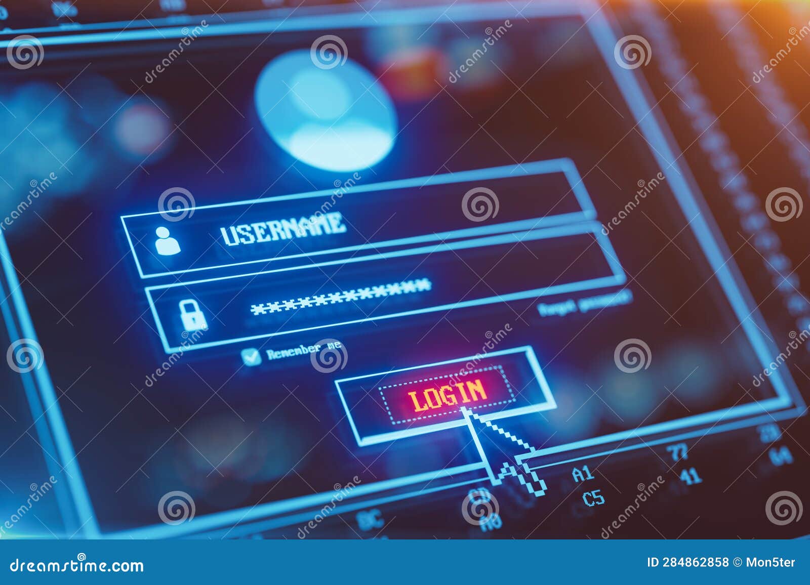 Online Registration, Sign Up and Security. Stock Illustration ...