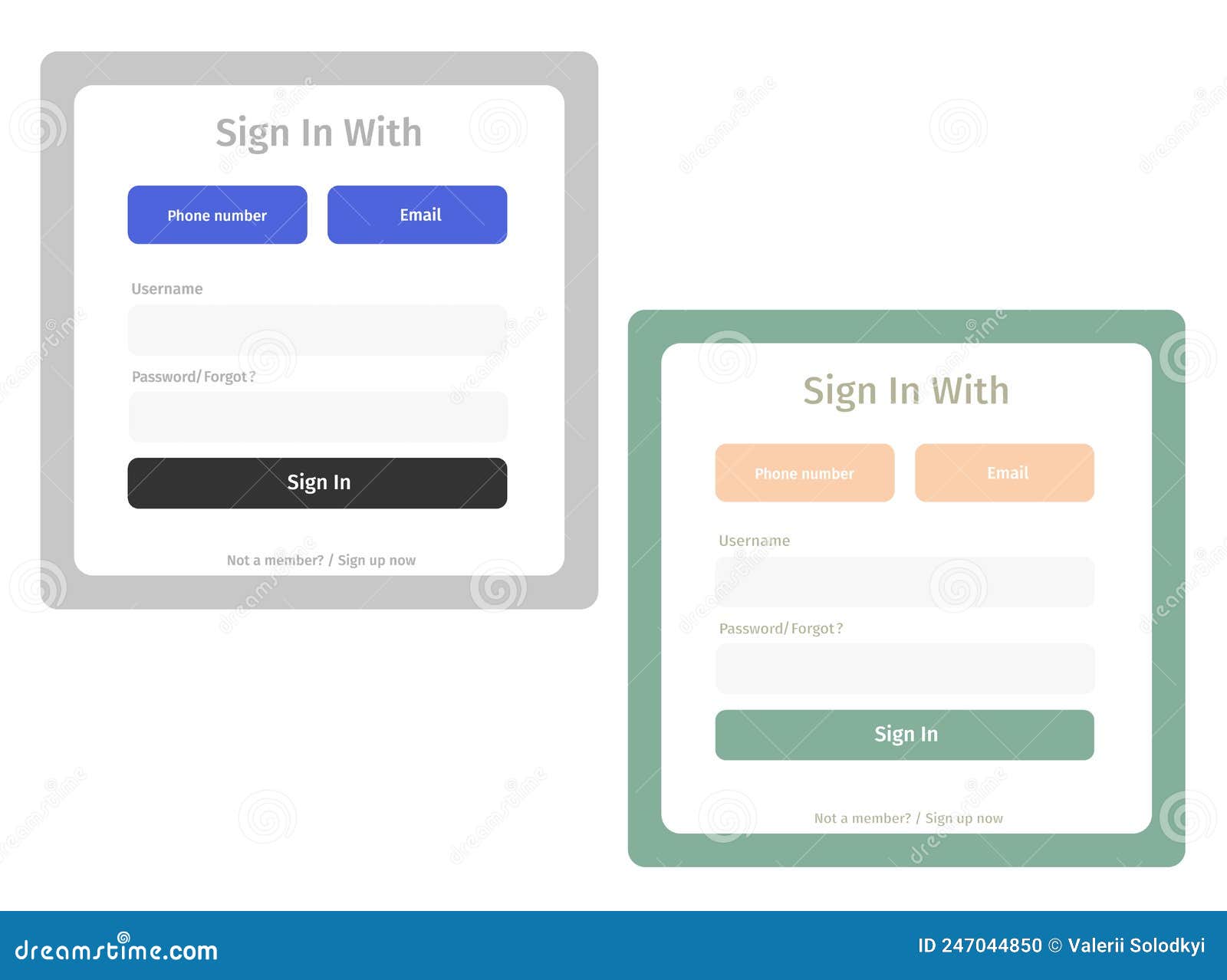Account Login and Password Form Page on Screen. Login Page. Sign Up Web Forms with the Detailed ...