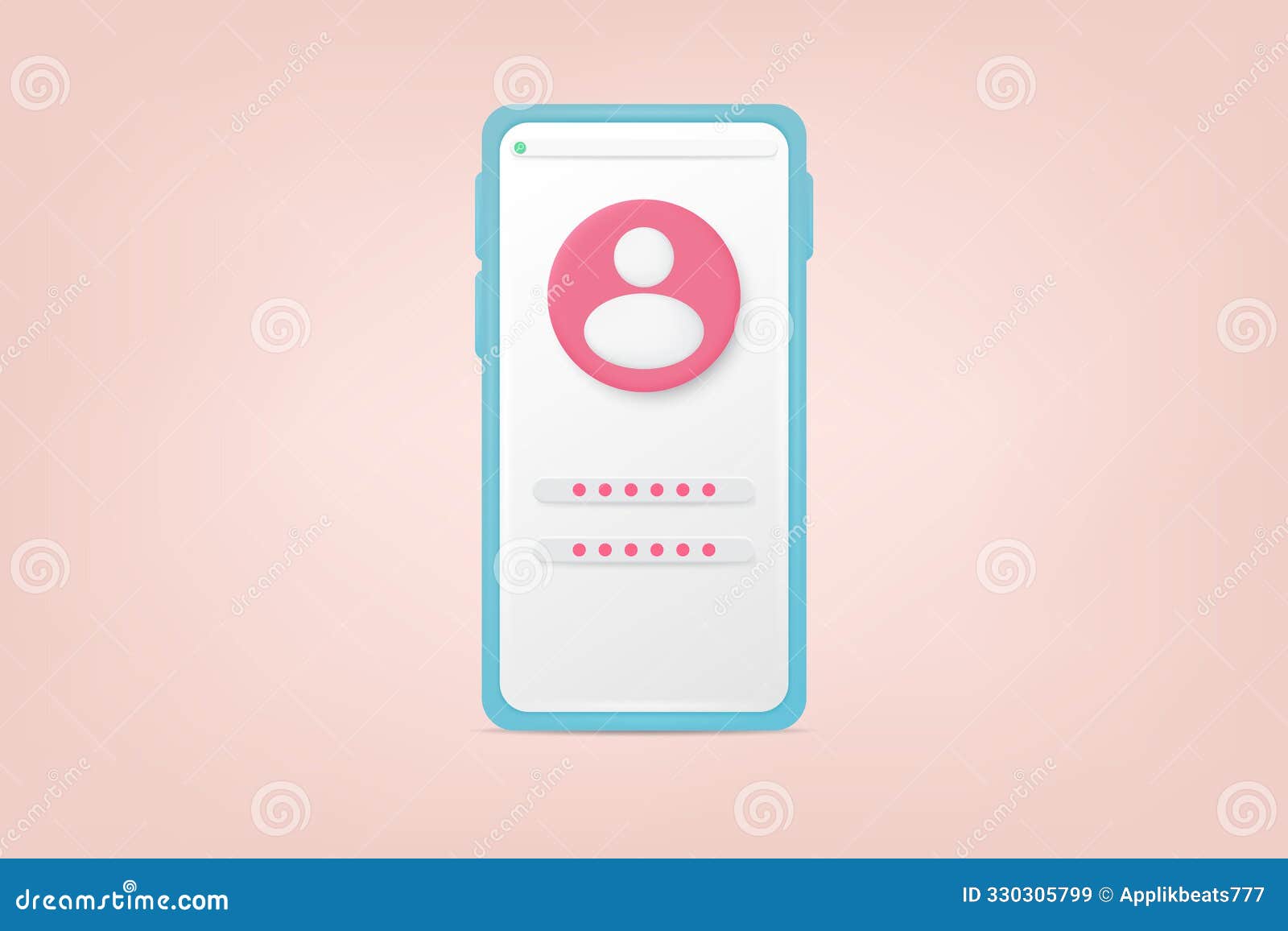 Account Login and Password Form on Smartphone. User Authorization ...