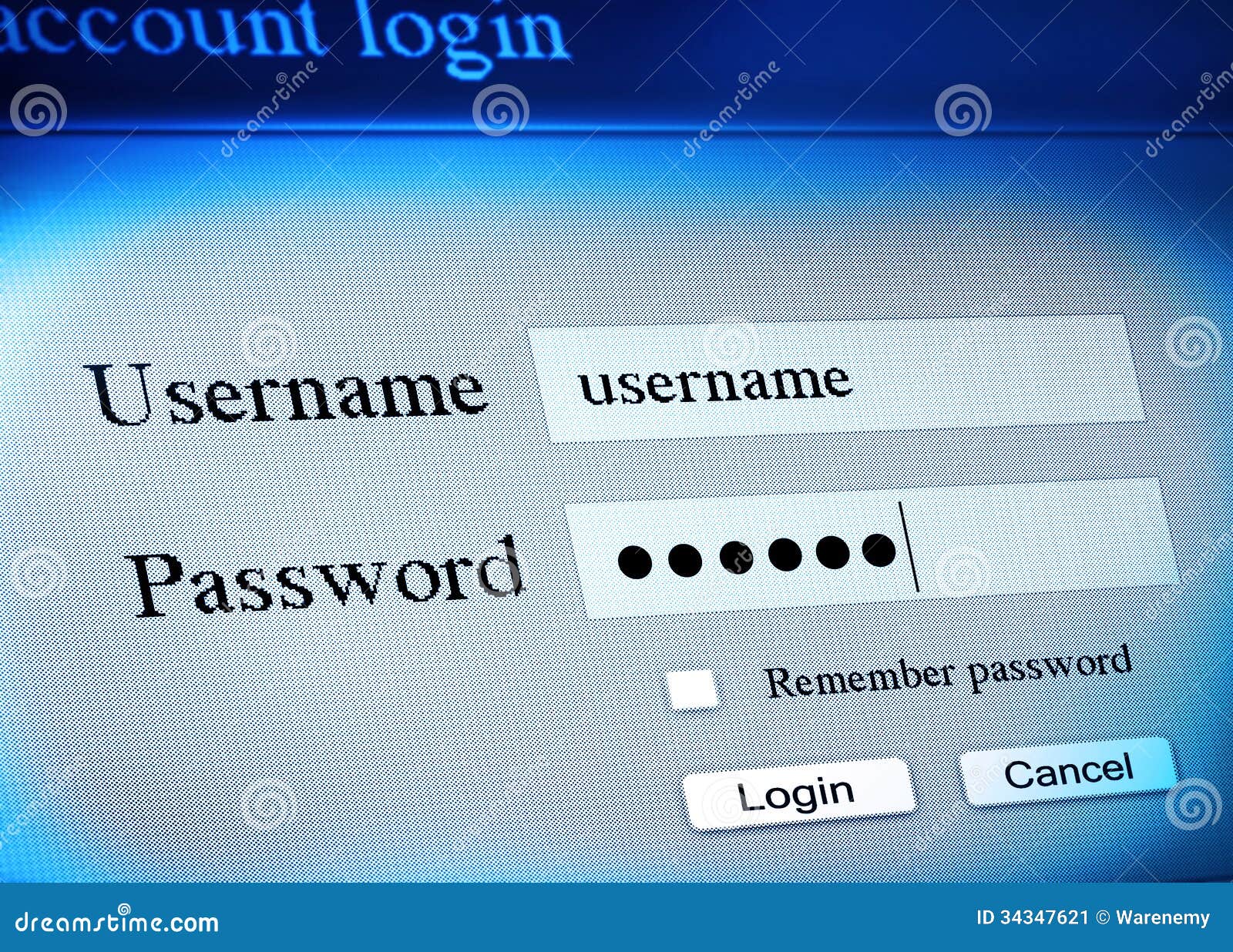 Account login sequence stock image. Image of access, hacker - 34347621
