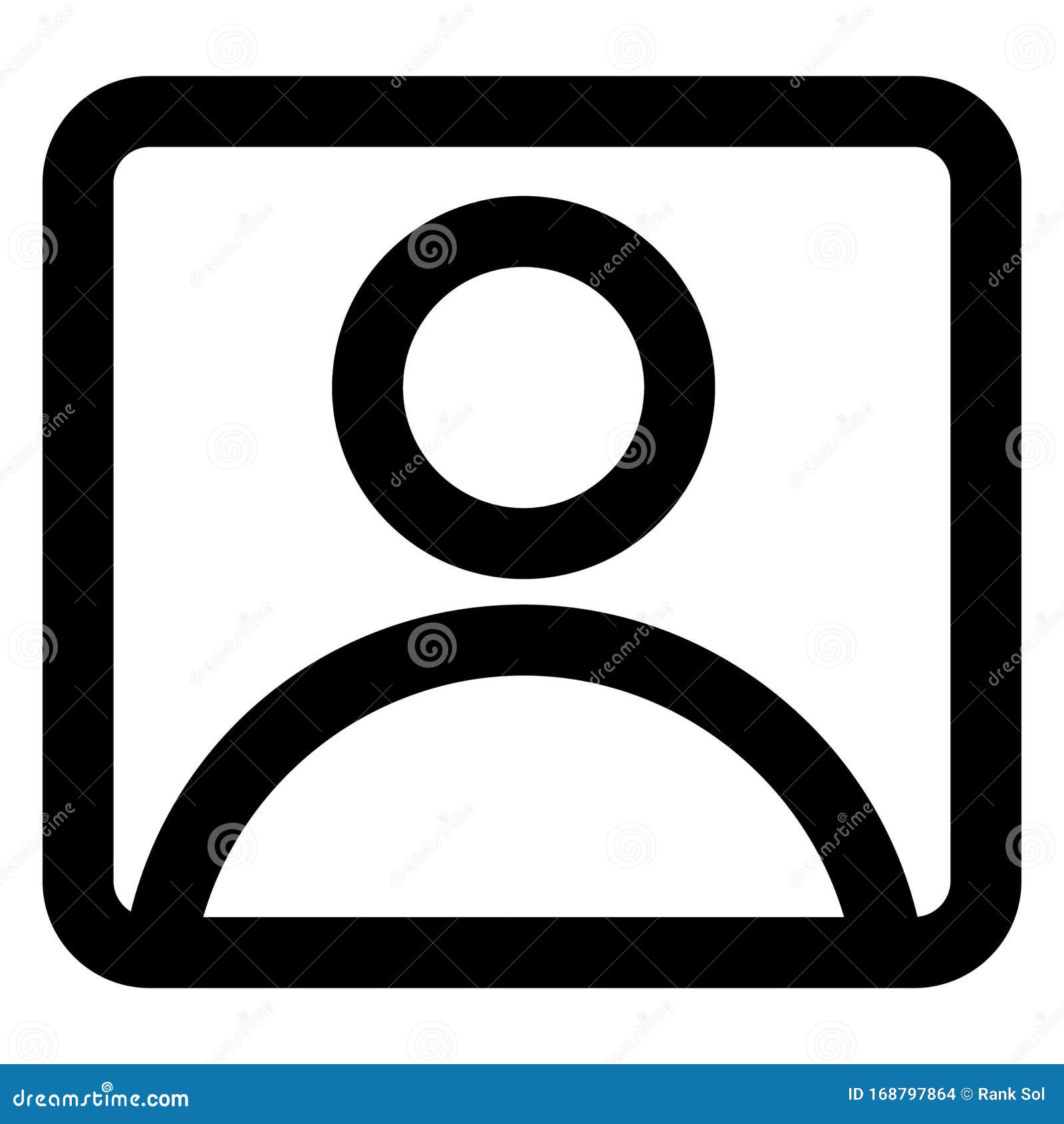 Account, Man Bold Vector Icon Which Can Be Easily Edited or Modified ...