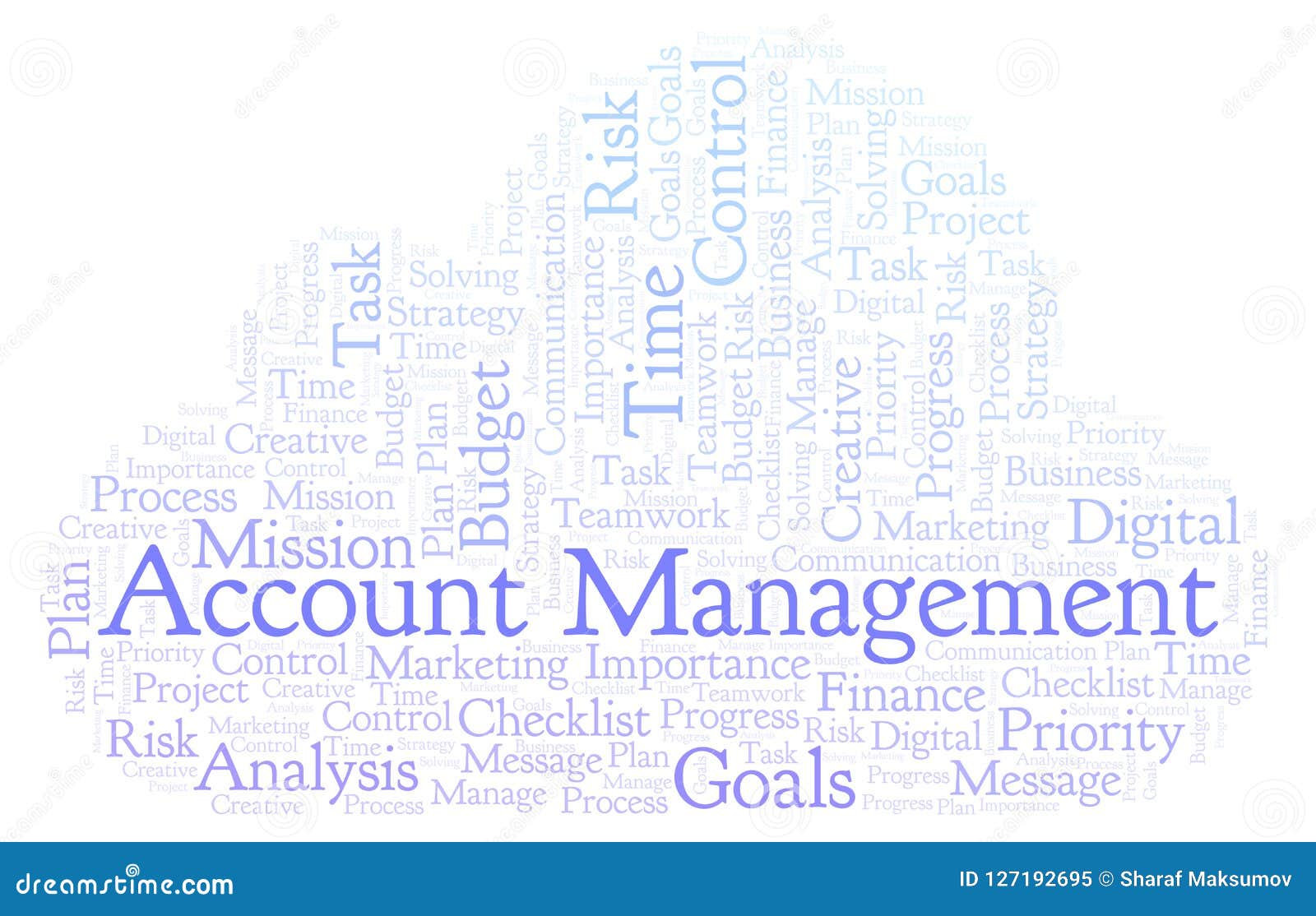 Account Management Word Cloud, Made with Text only. Stock Illustration ...