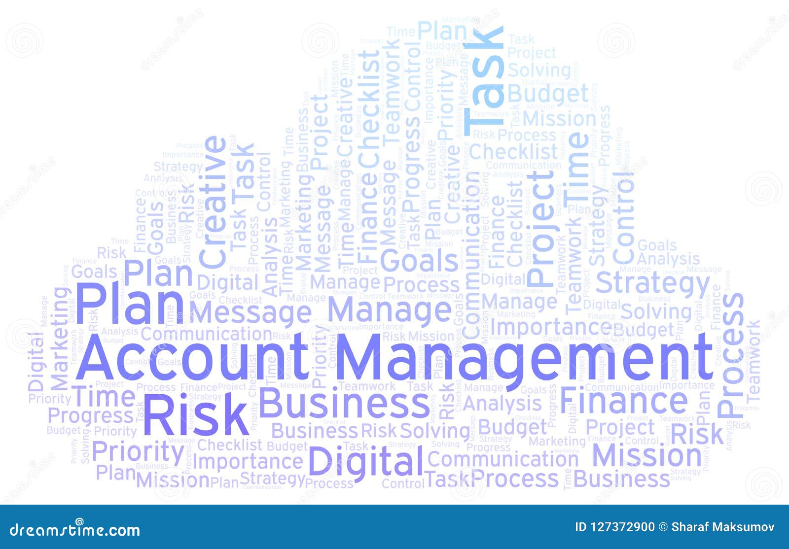 Account Management Word Cloud, Made with Text only. Stock Illustration ...
