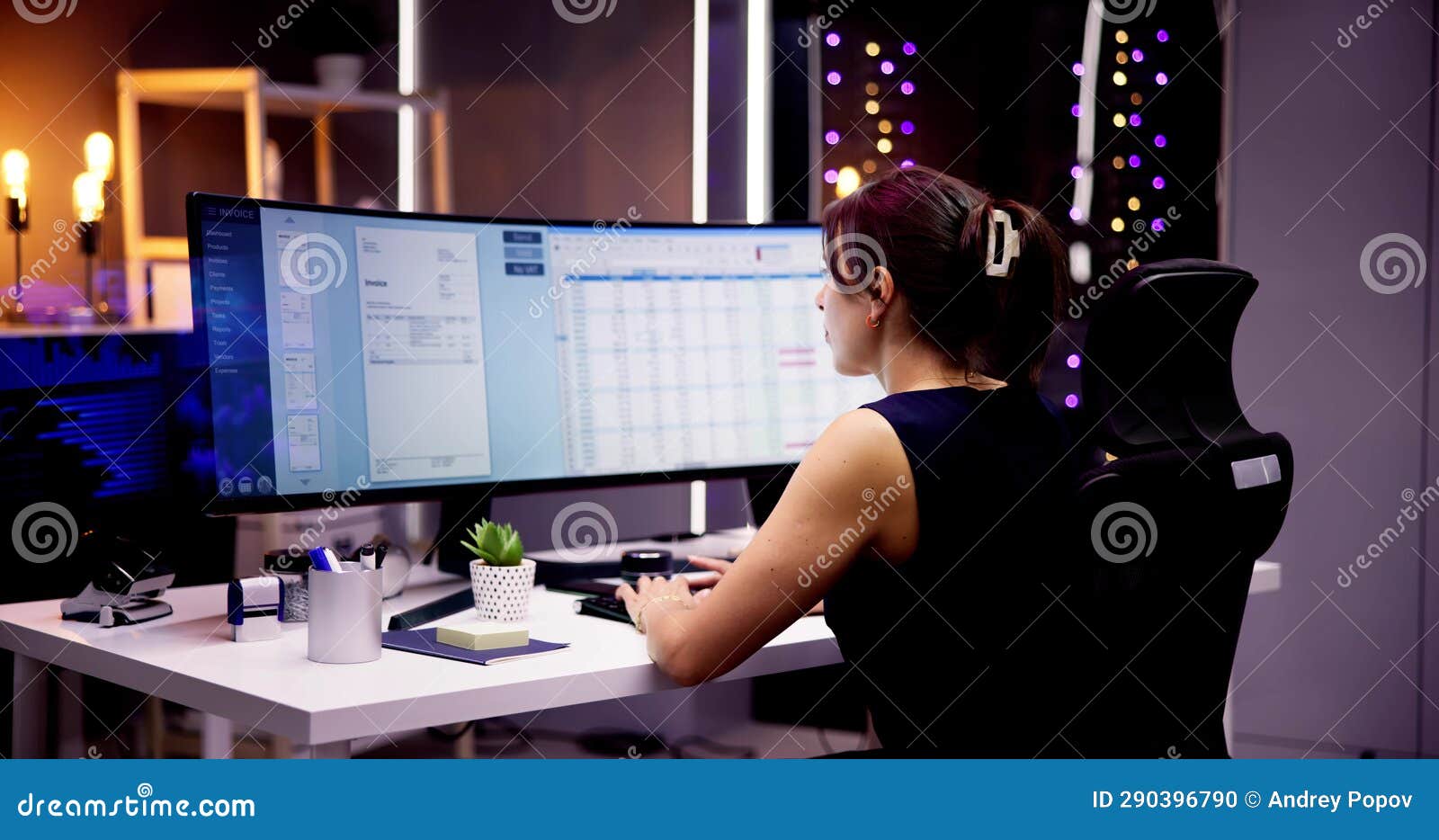 Account Manager in Office Coding Stock Photo - Image of code, girl ...