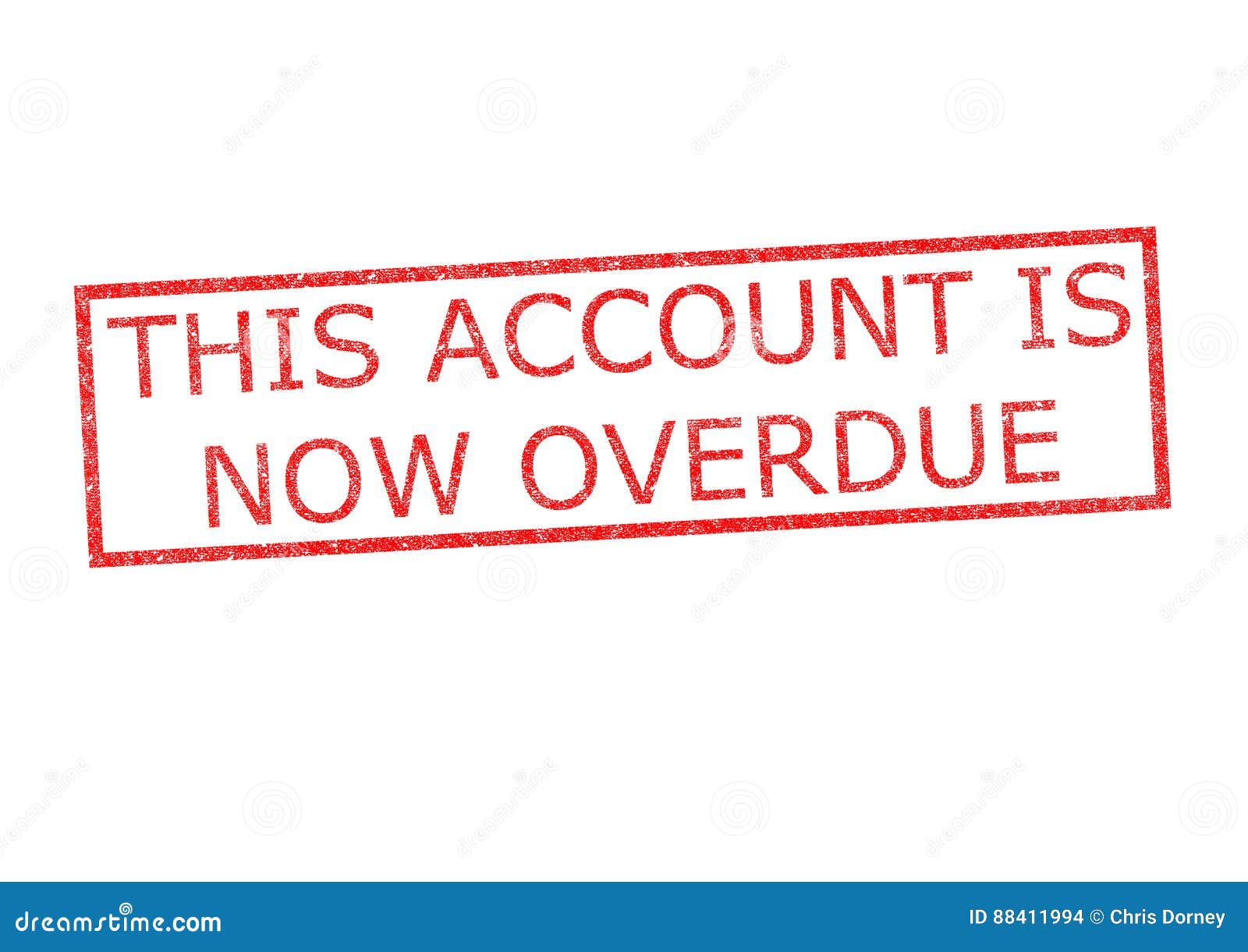 This ACCOUNT is NOW OVERDUE Stamp Stock Illustration - Illustration of ...