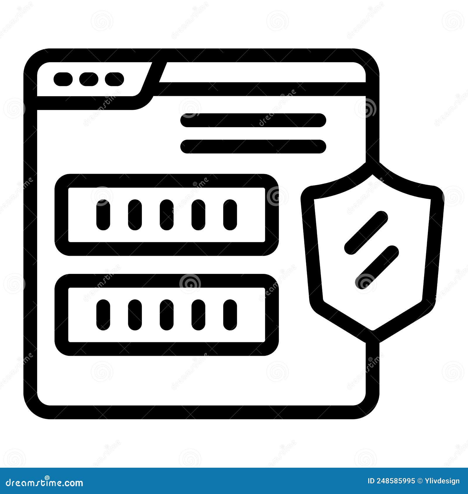 Account Online Registration Icon Outline Vector. Computer Form Stock ...