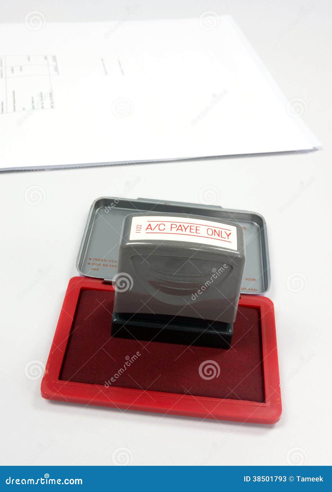 Account payee only stamper stock image. Image of marked - 38501793