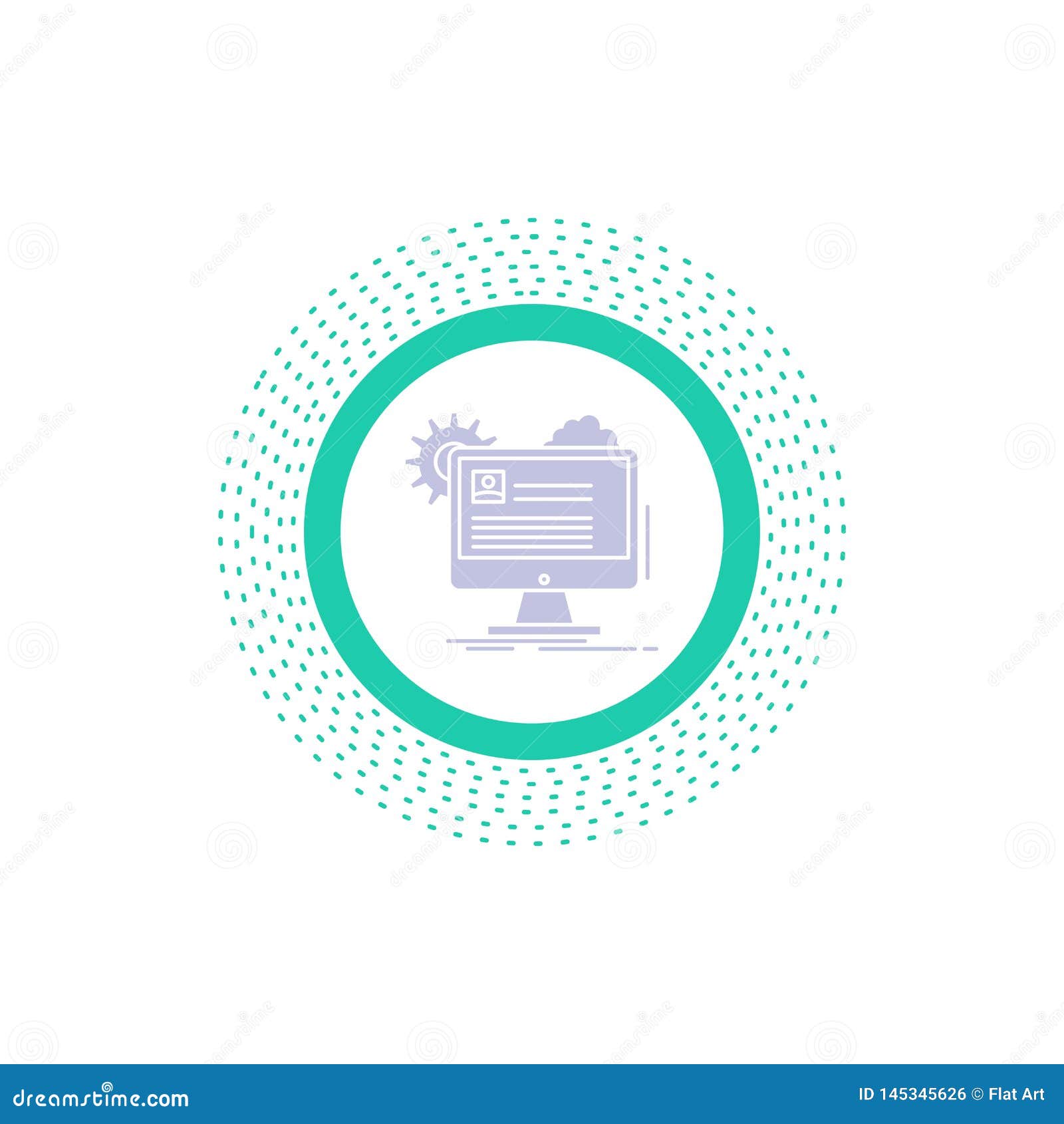 Account, Profile, Report, Edit, Update Glyph Icon. Vector Isolated ...