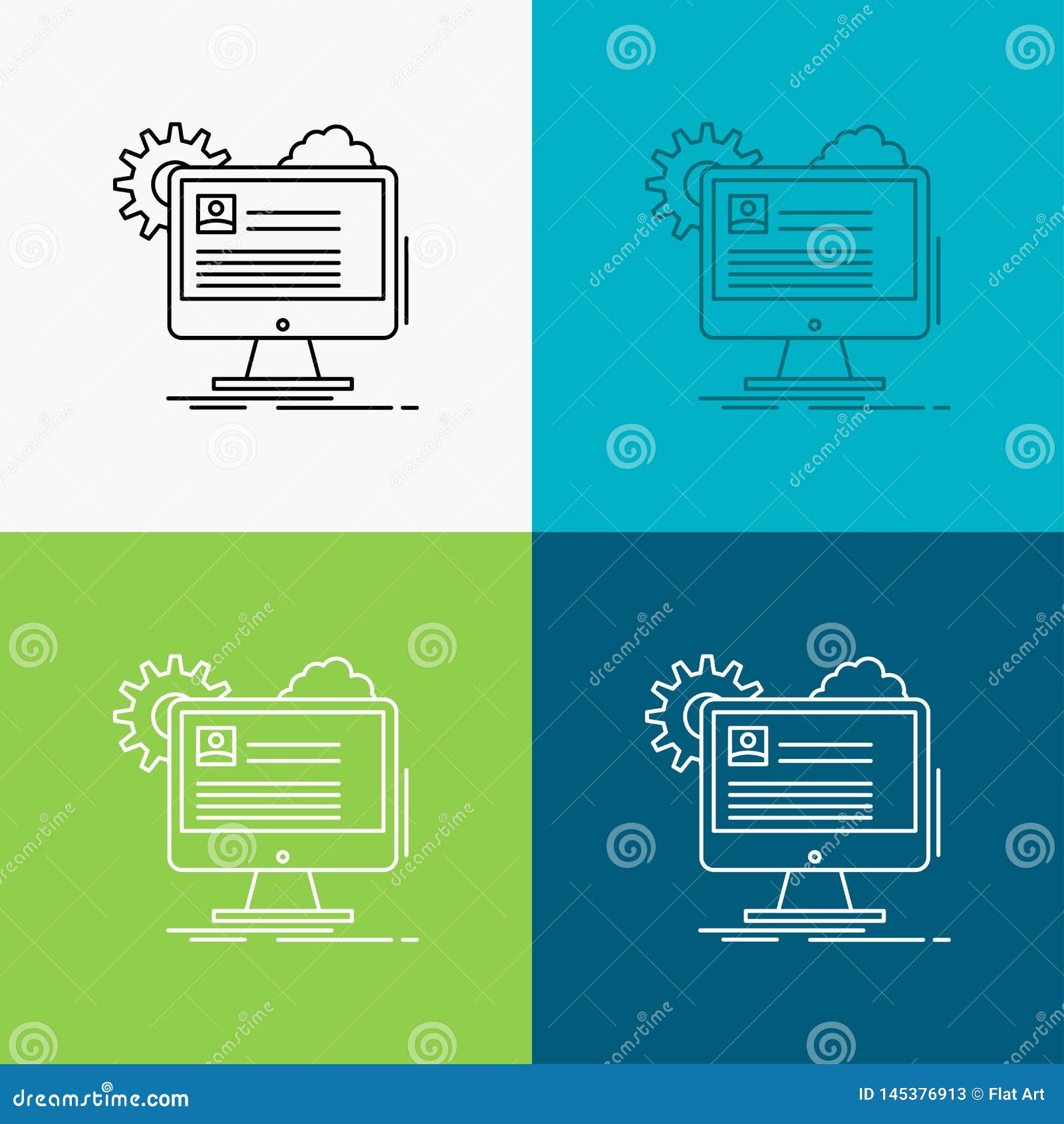 Account, Profile, Report, Edit, Update Icon Over Various Background ...