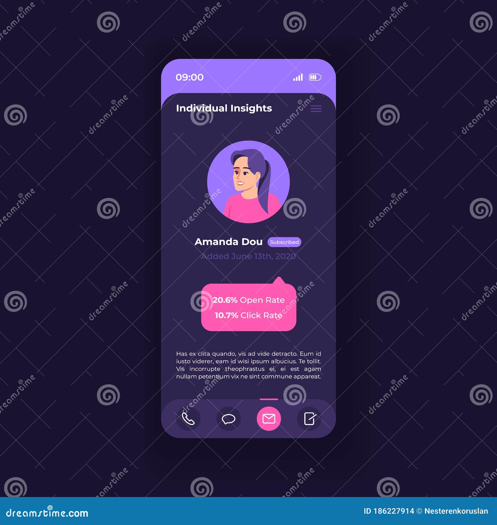 Account Rate Smartphone Interface Vector Template Stock Vector ...