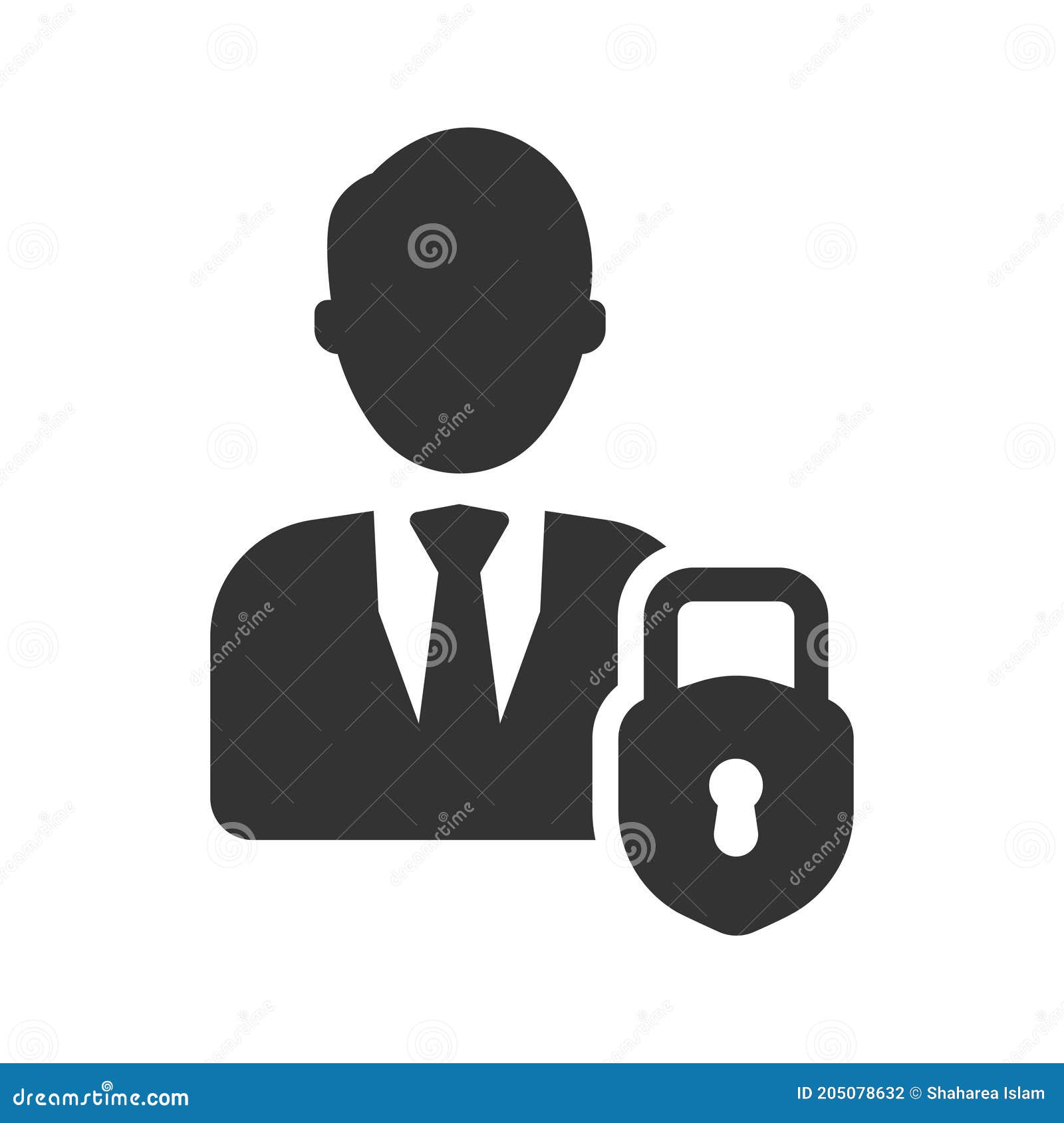 Account security icon stock vector. Illustration of security - 205078632