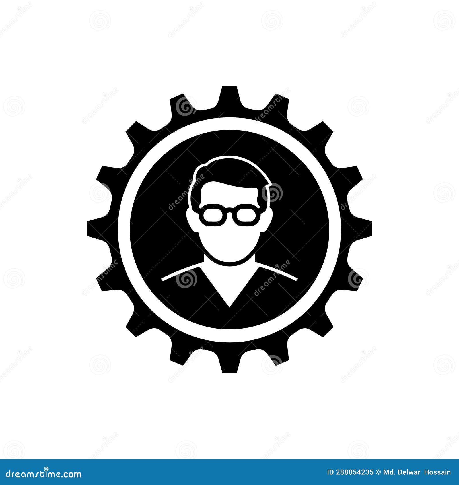 Account setting icon stock vector. Illustration of user - 288054235