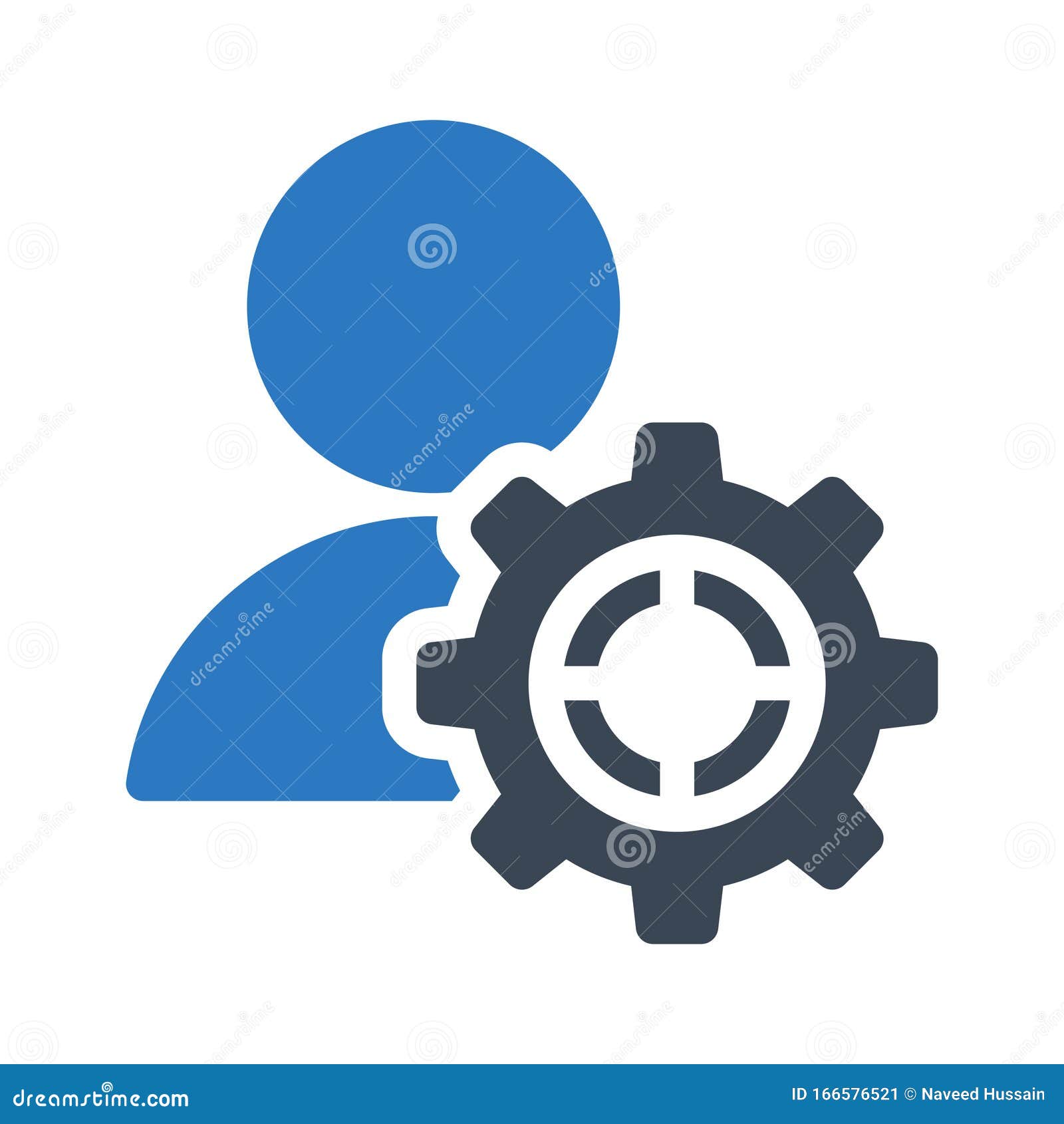 Account Setting Vector Glyph Color Icon Stock Vector - Illustration of ...