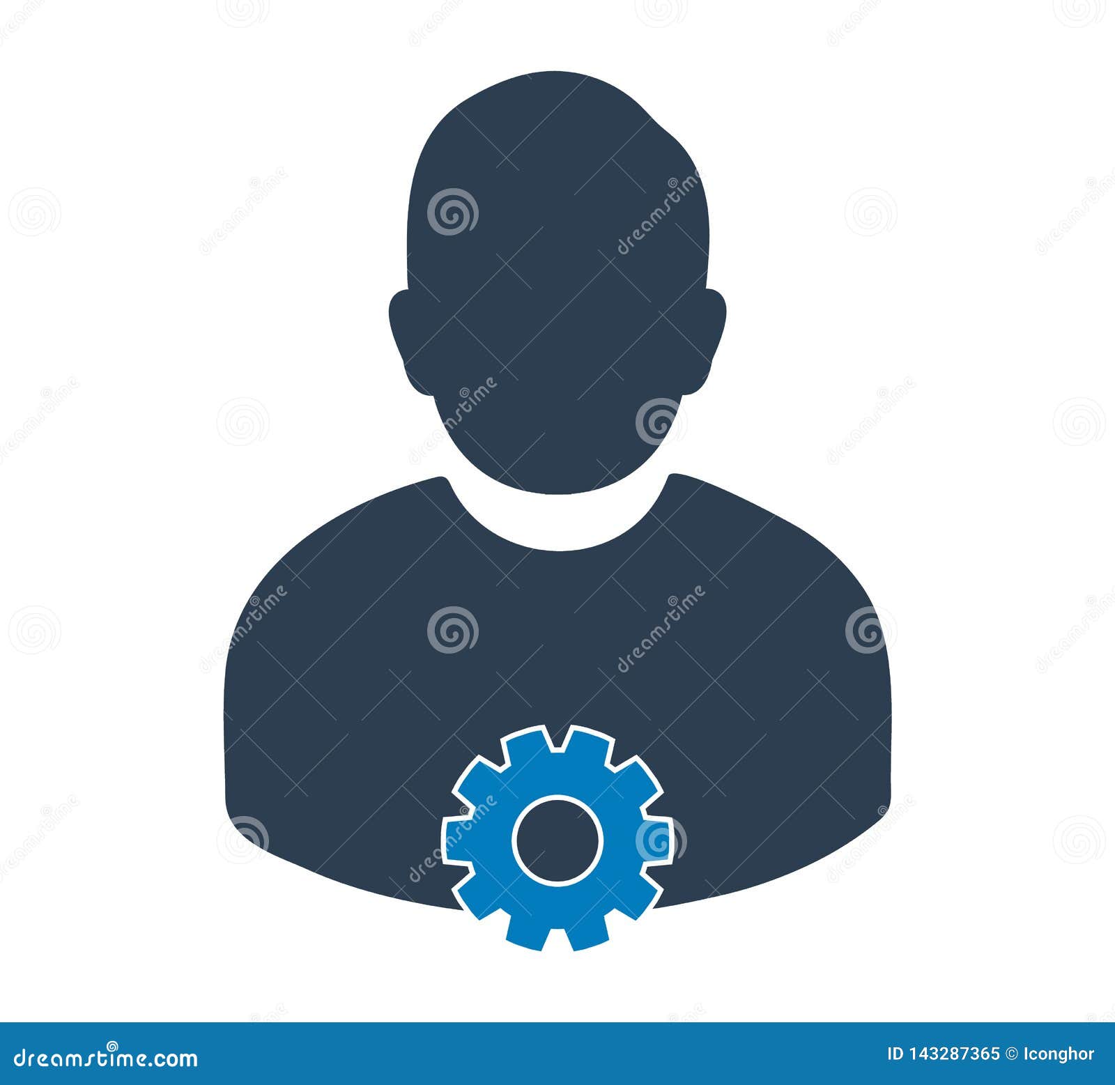 Account Settings Icon. stock vector. Illustration of colored - 143287365