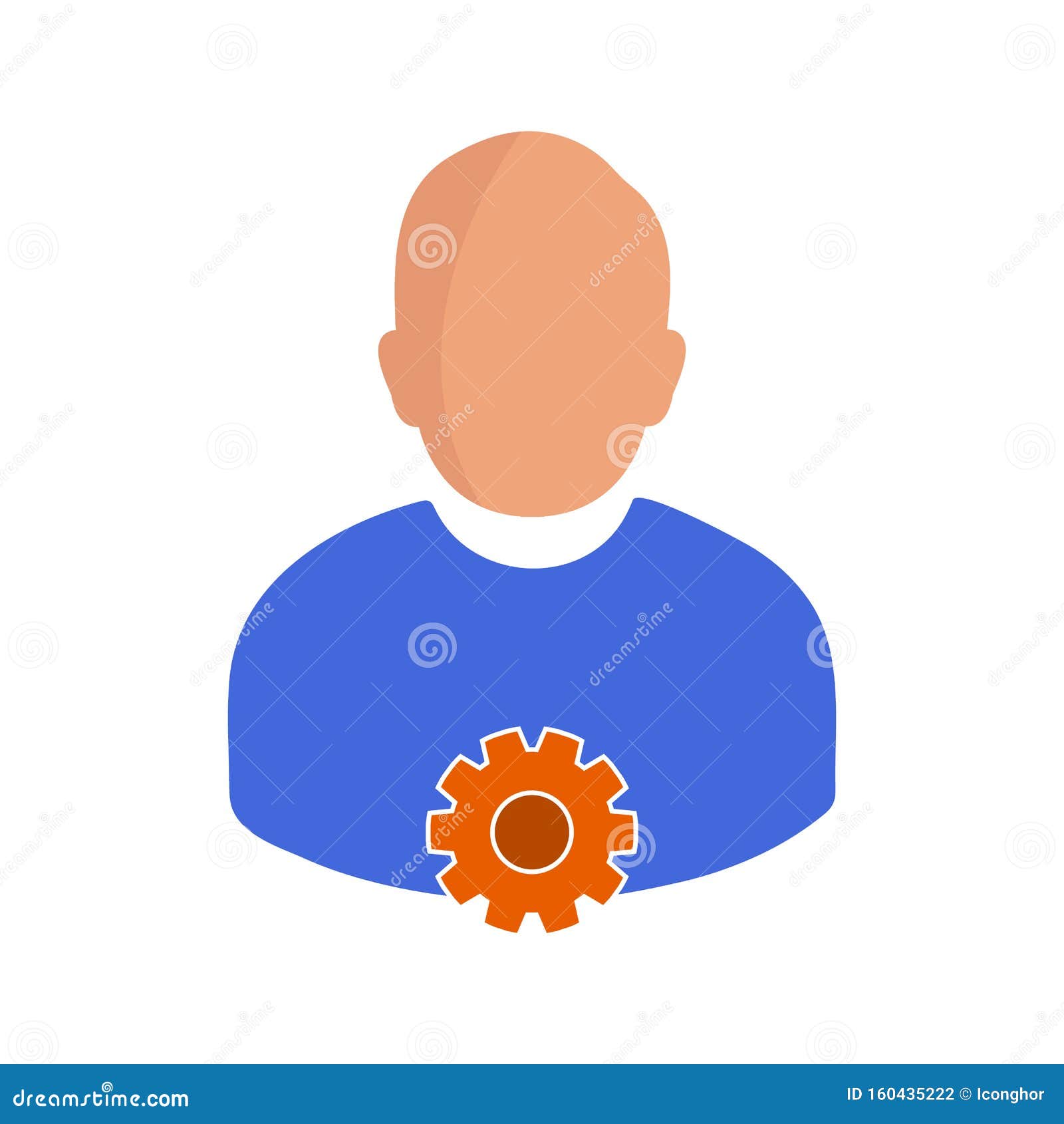Account Settings Icon. stock vector. Illustration of gear - 160435222
