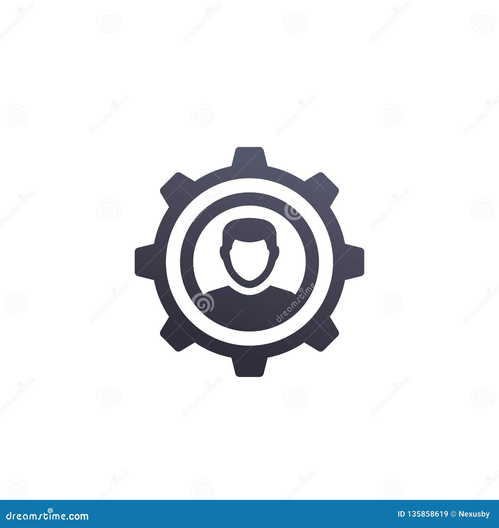 Account Settings Icon, Profile Configuration Cartoon Vector ...