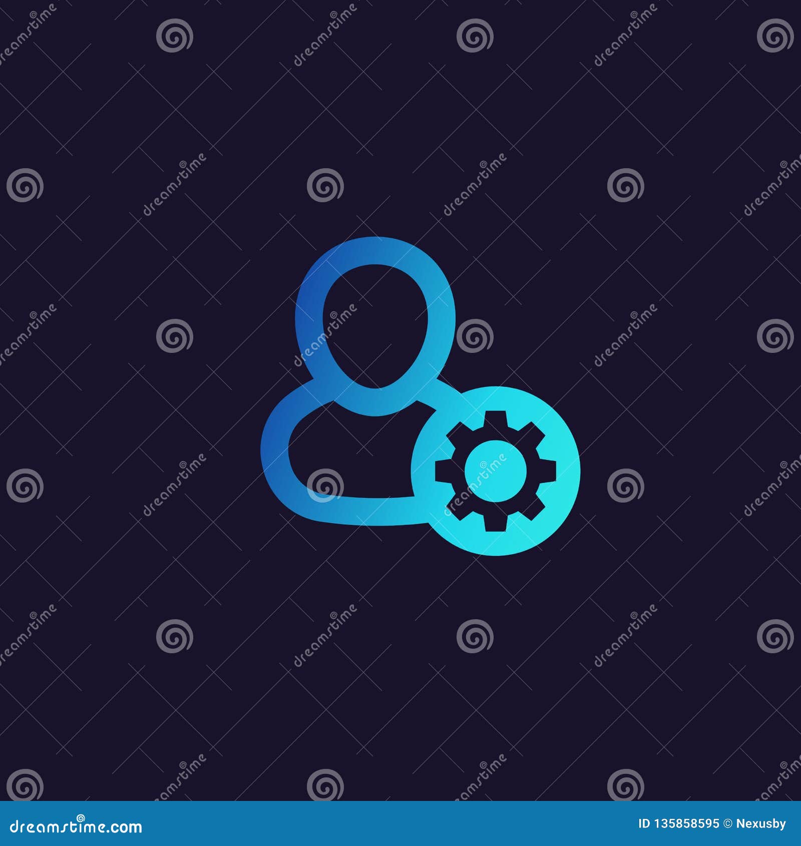 Account Settings Icon, Profile Configuration Stock Vector ...