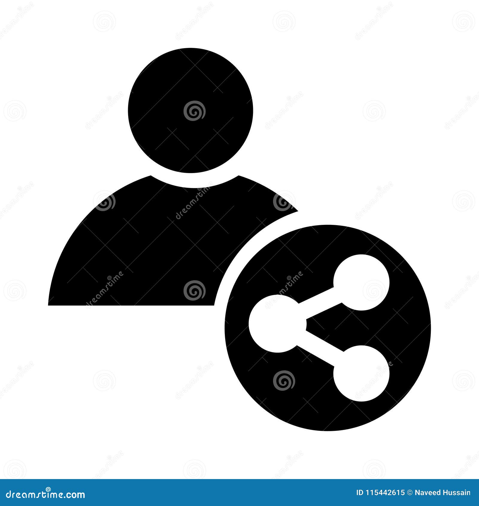 Account Sharing Glyphs Icon Stock Illustration - Illustration of ...