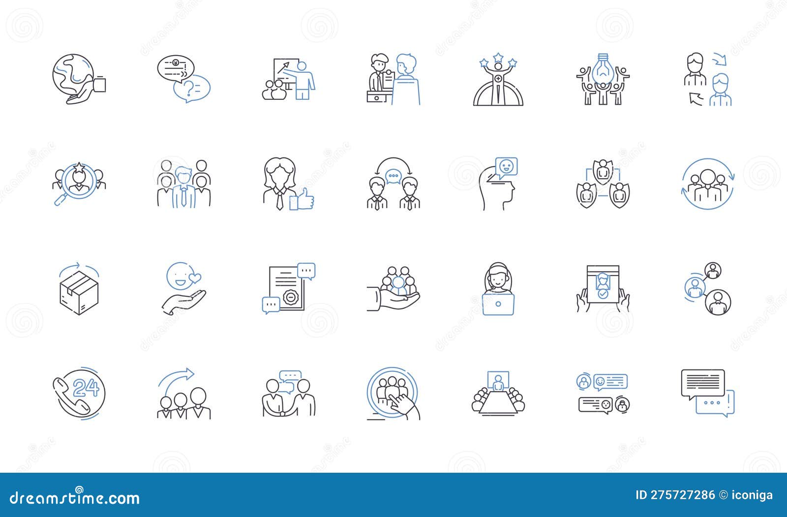 Account Support Line Icons Collection. Assistance, Helpdesk ...
