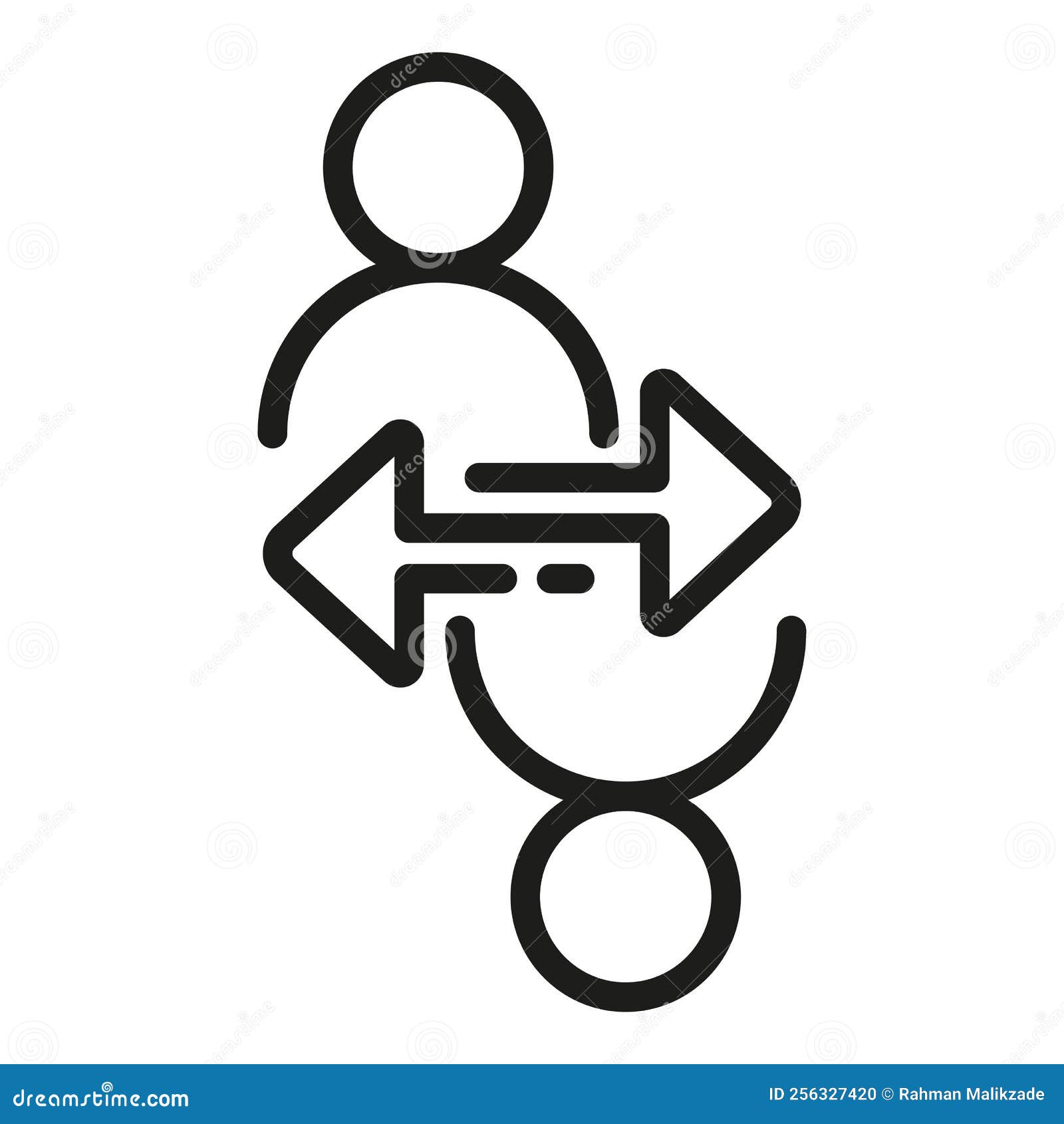 Account Switch, Person Change Icon. Exchange Partner Linear Vector ...