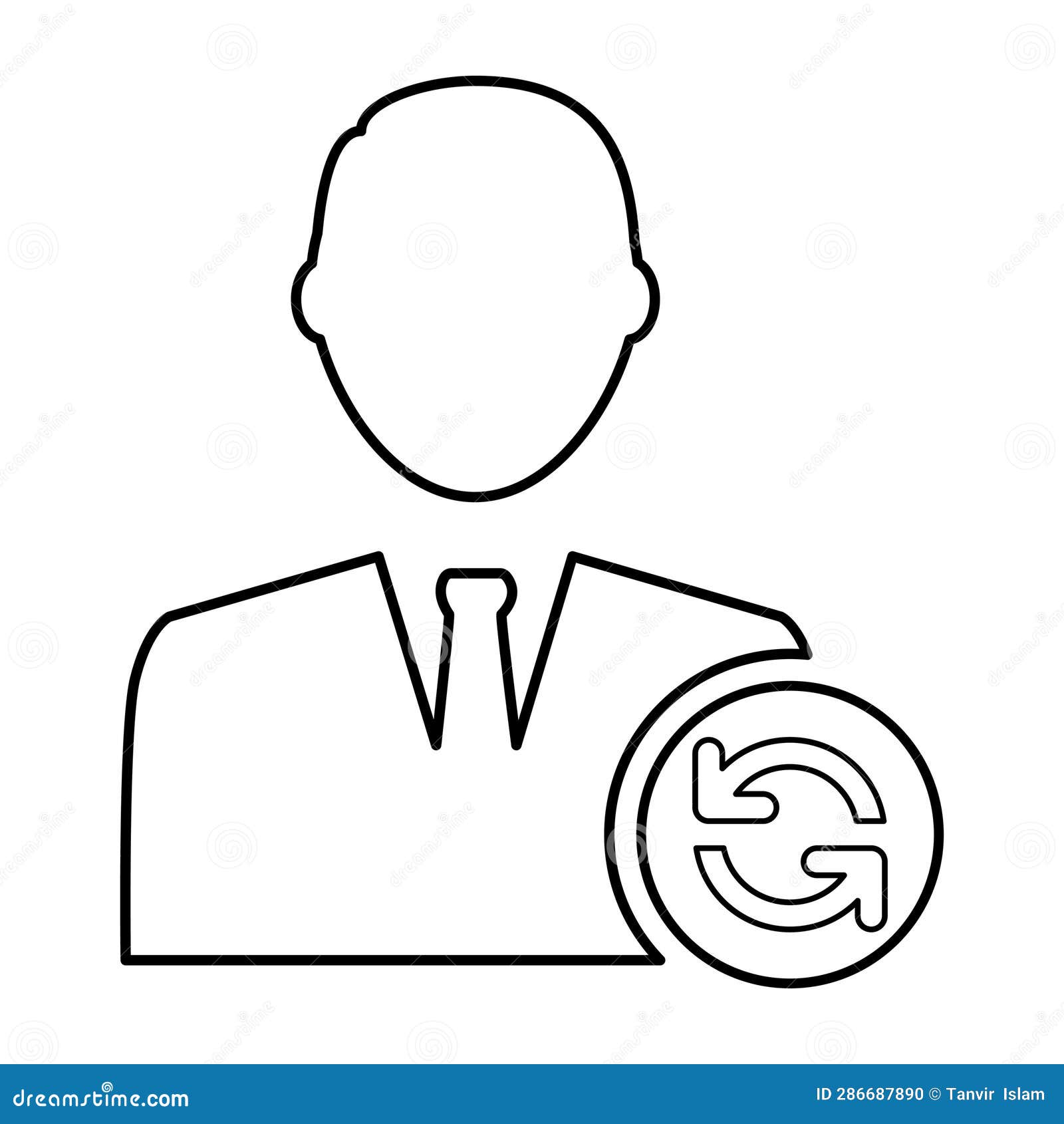 Account Update Icon in Outline Style Stock Illustration - Illustration ...