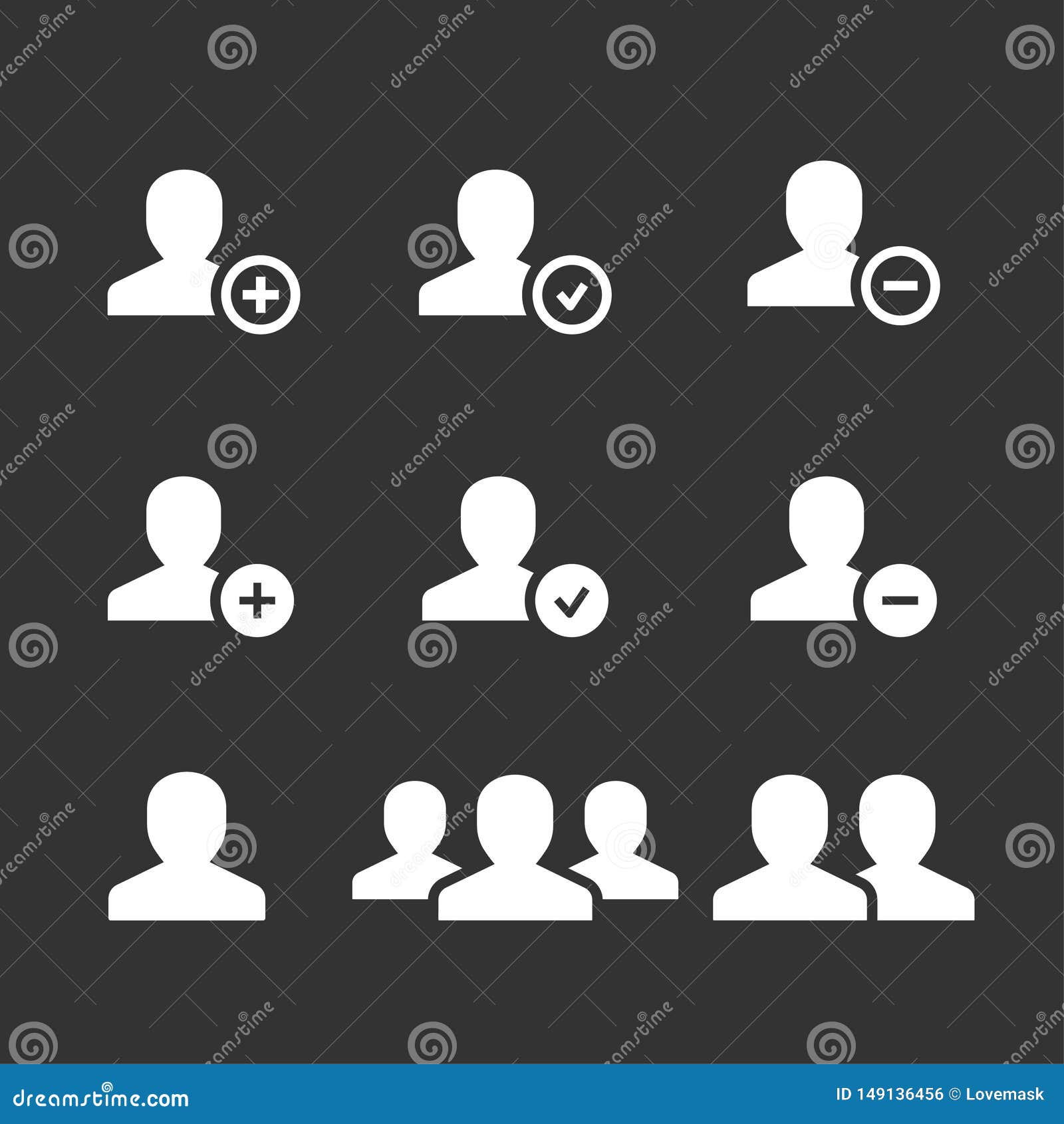 Account Vector Icon for Graphic and Web Design on Black Background ...