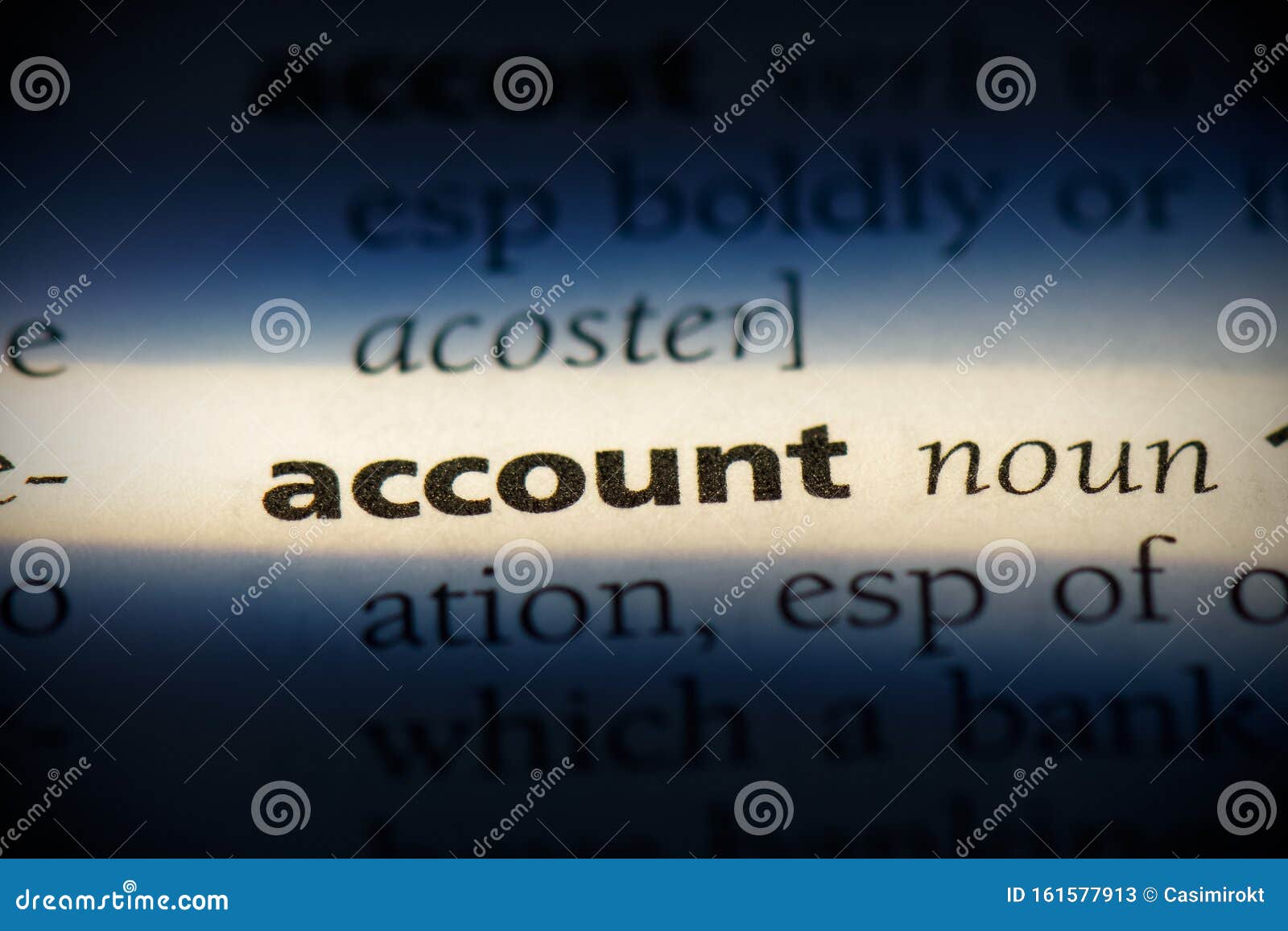 Account stock image. Image of english, page, dictionary - 161577913