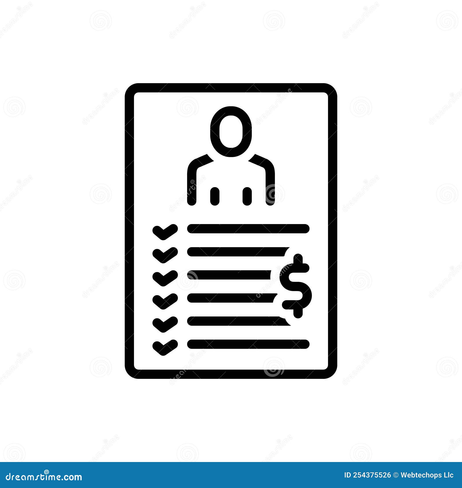 Black Line Icon Accountability, Responsibility and Account Stock ...