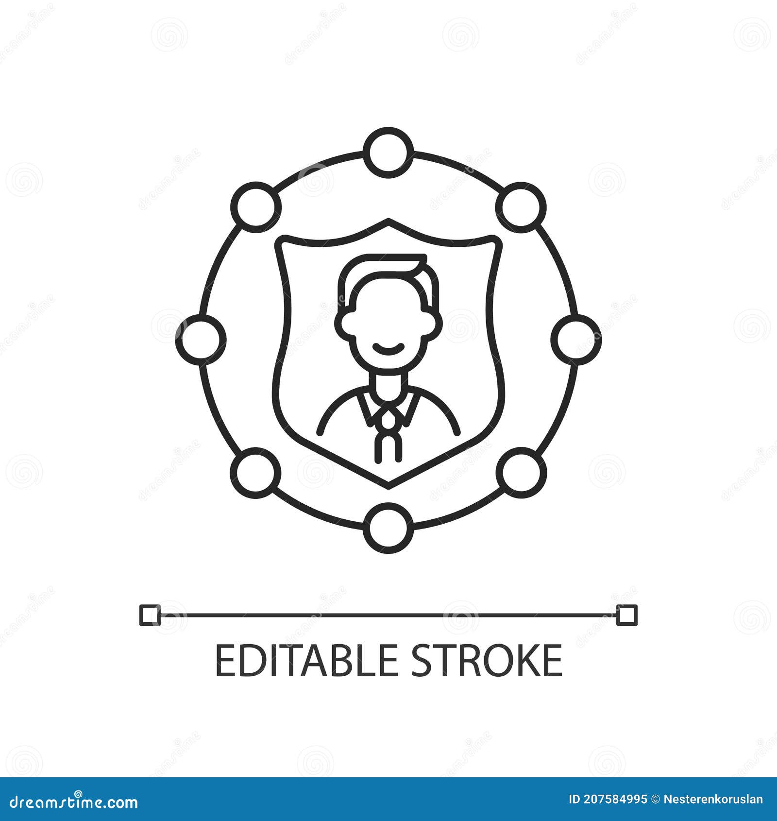 Accountability linear icon stock illustration. Illustration of company ...