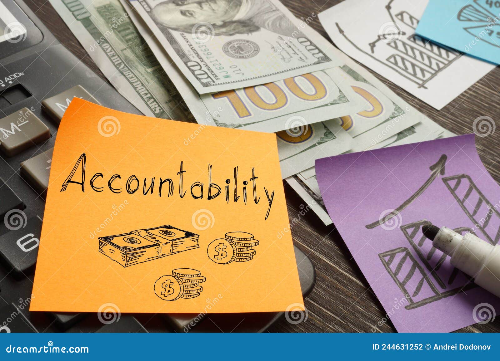 Accountability is Shown on the Photo Using the Text Stock Photo - Image ...