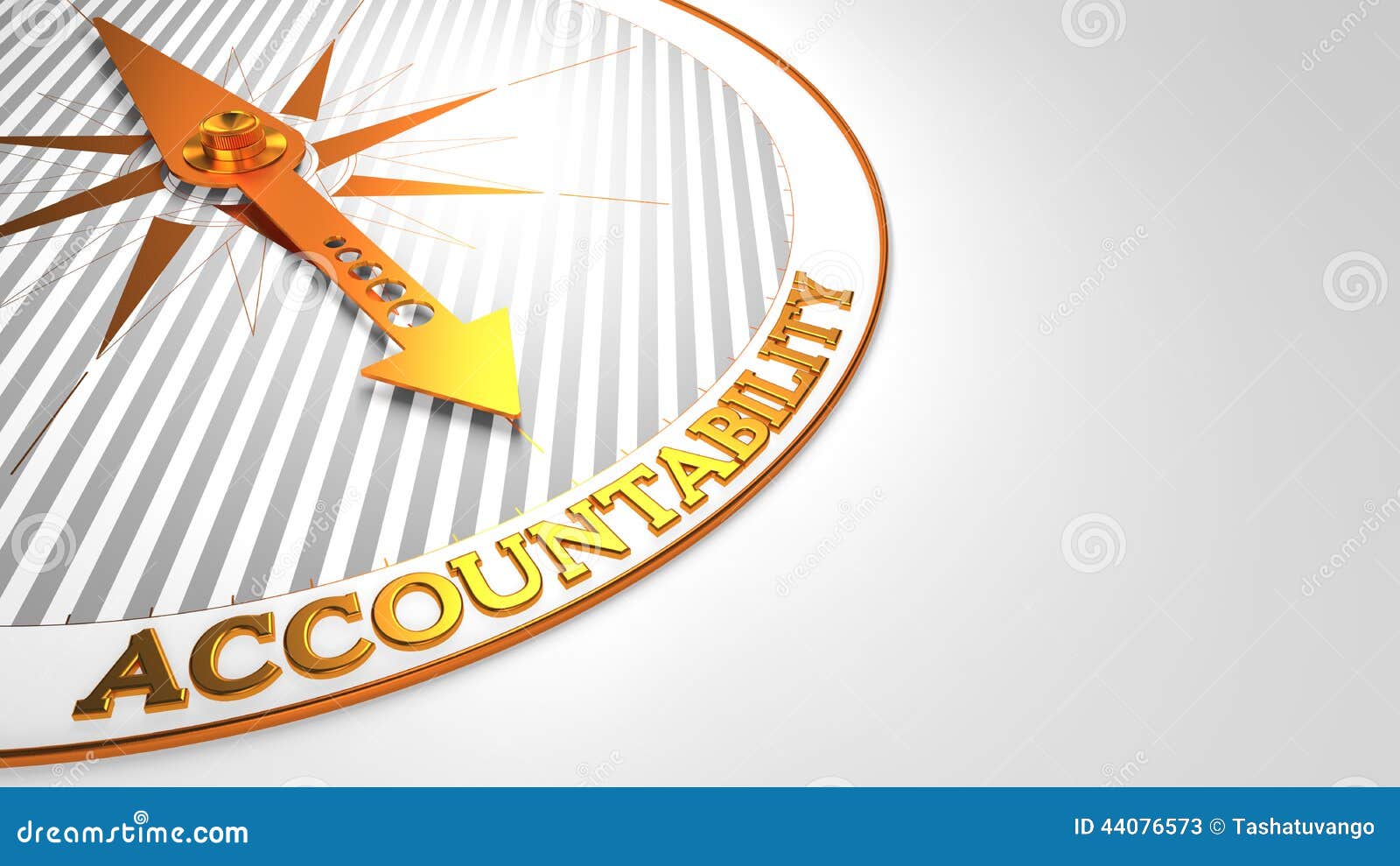 Accountability on White with Golden Compass. Stock Illustration ...