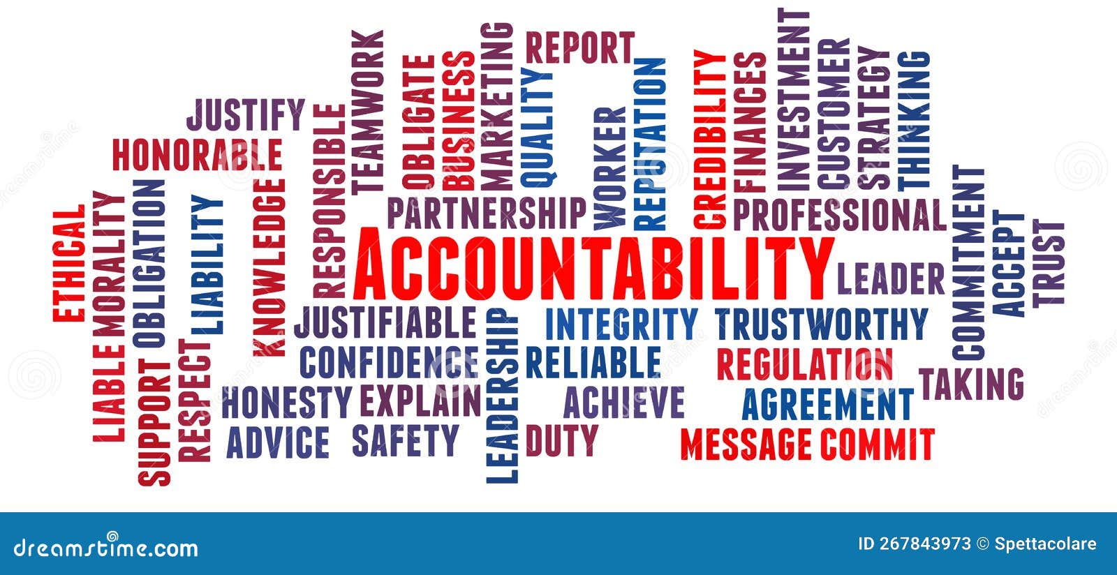 Accountability Word Cloud Concept Stock Illustration - Illustration of ...