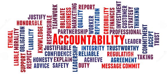 Accountability Word Cloud Concept Stock Illustration - Illustration of ...