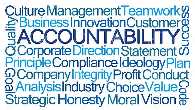 Accountability Word Cloud stock illustration. Illustration of code ...