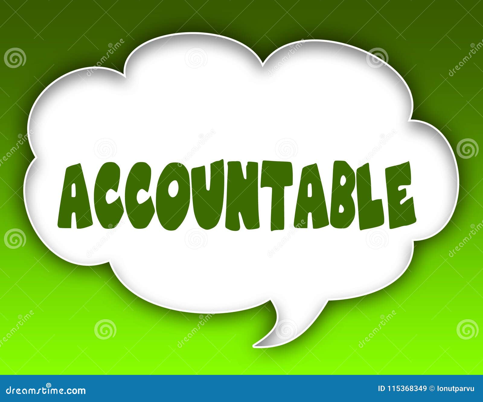 ACCOUNTABLE On Green Badge With Red Ribbons Stock Photo | CartoonDealer ...