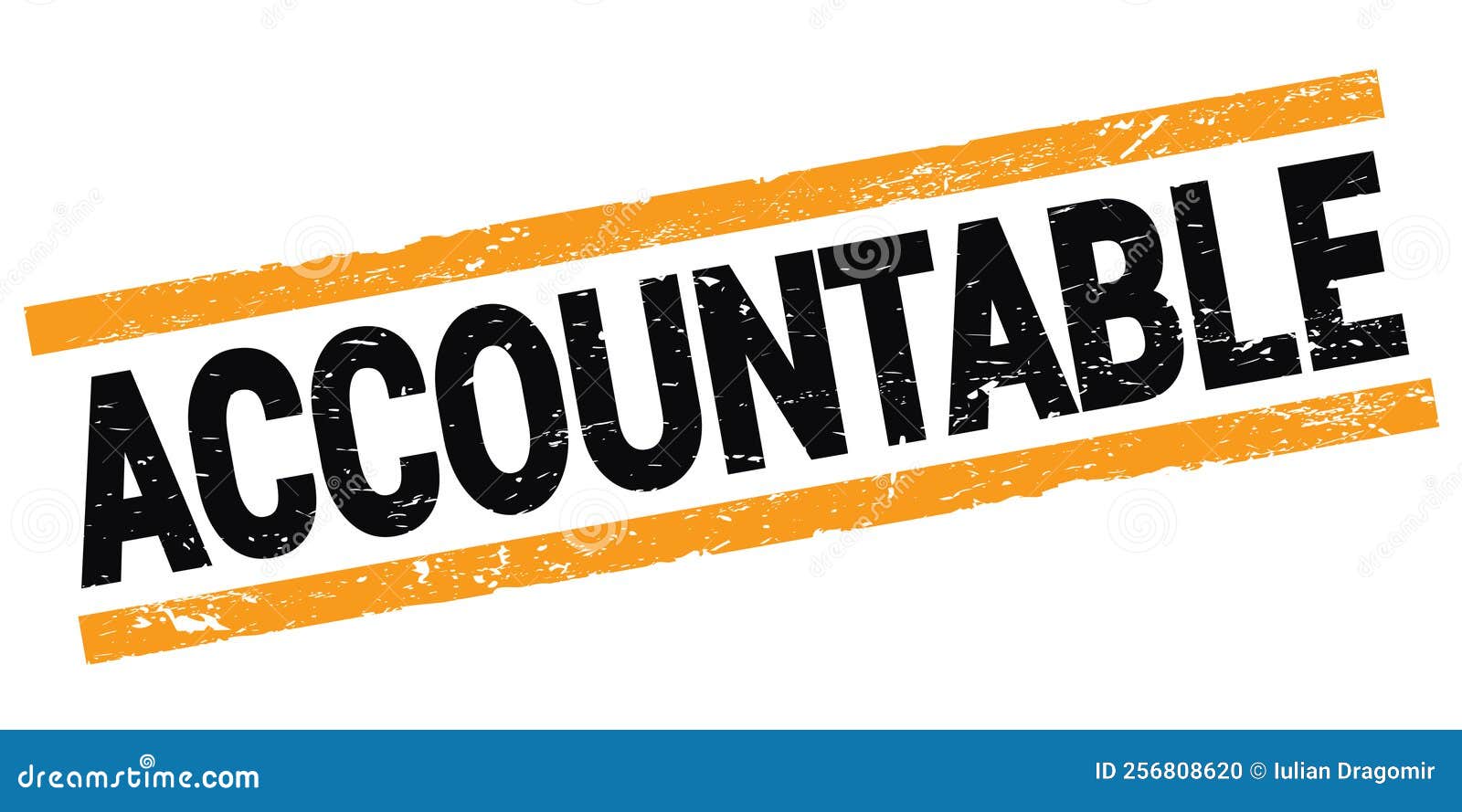 ACCOUNTABLE Text on Black-orange Rectangle Stamp Sign Stock ...