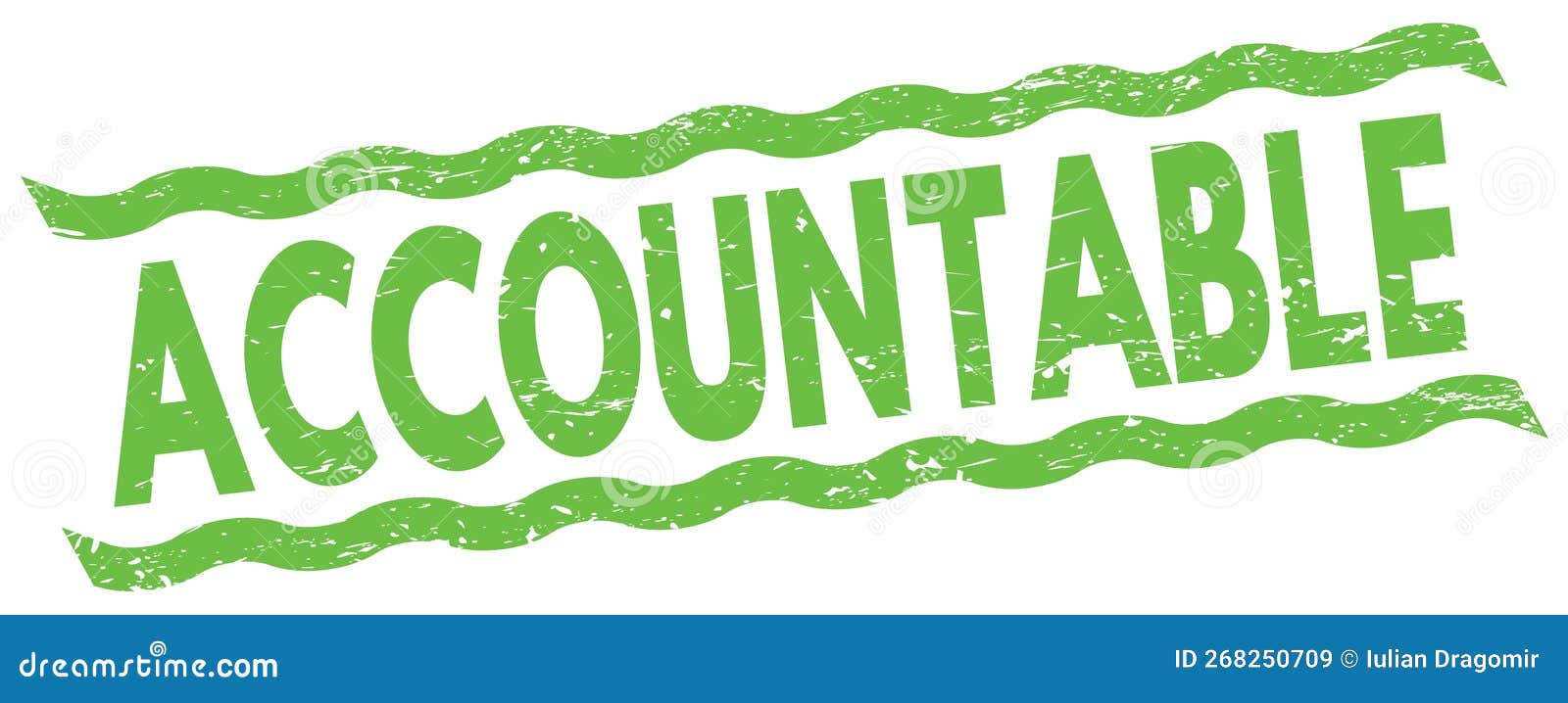 ACCOUNTABLE Text on Green Lines Stamp Sign Stock Illustration ...