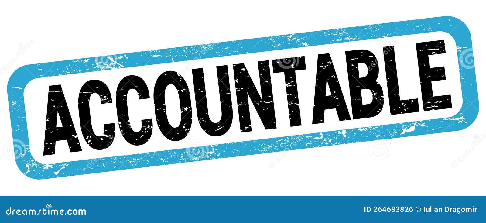 ACCOUNTABLE Text Written on Blue-black Rectangle Stamp Stock ...