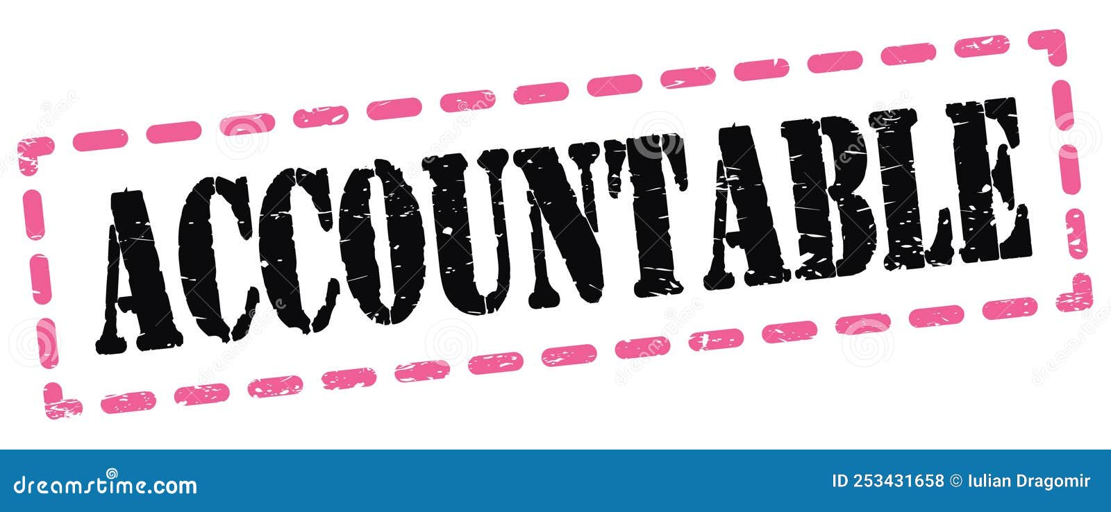 ACCOUNTABLE Text Written on Pink-black Stamp Sign Stock Illustration ...